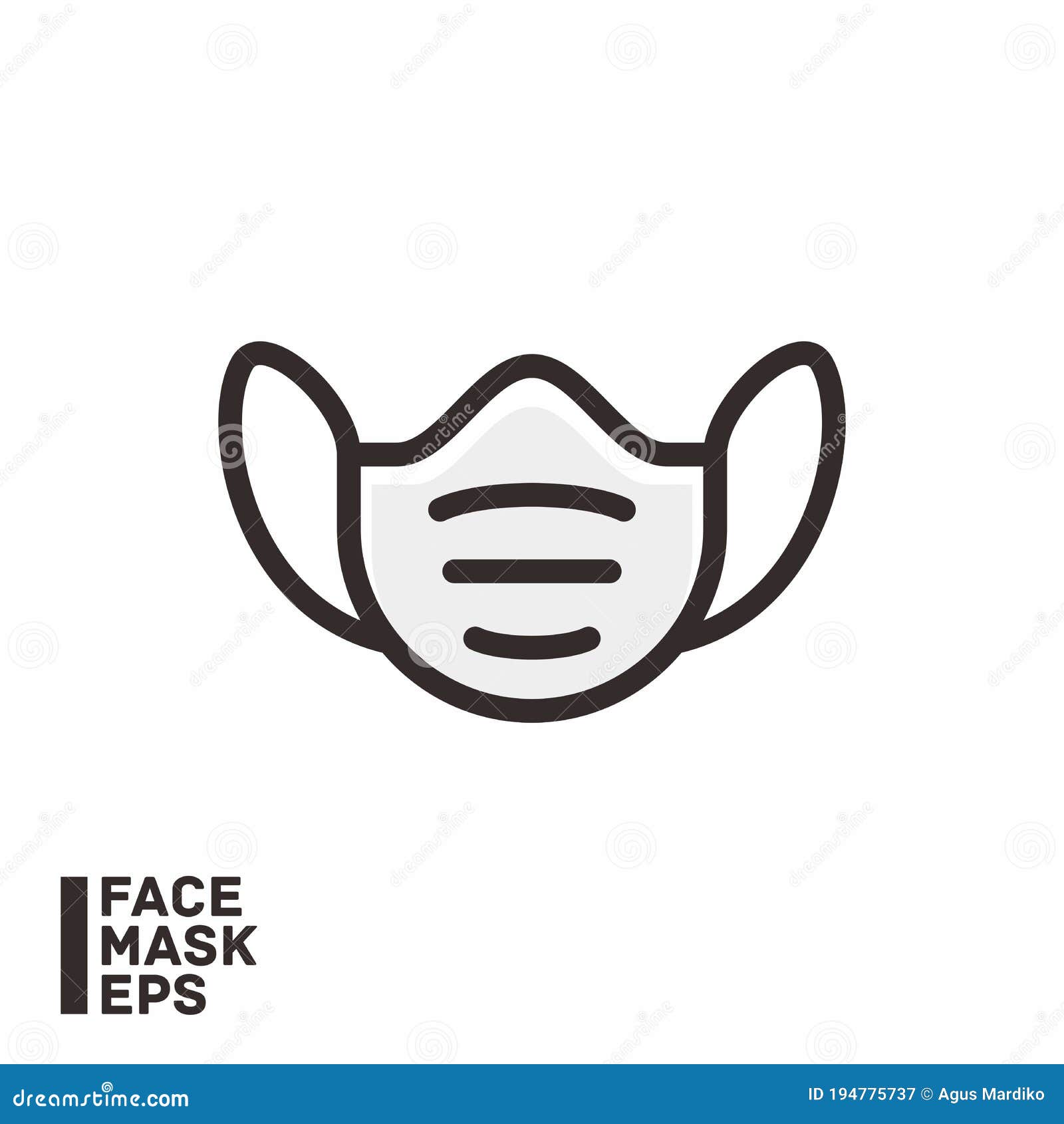 Use Face Mask Symbol, Icon Vector Eps Stock Vector - Illustration of ...
