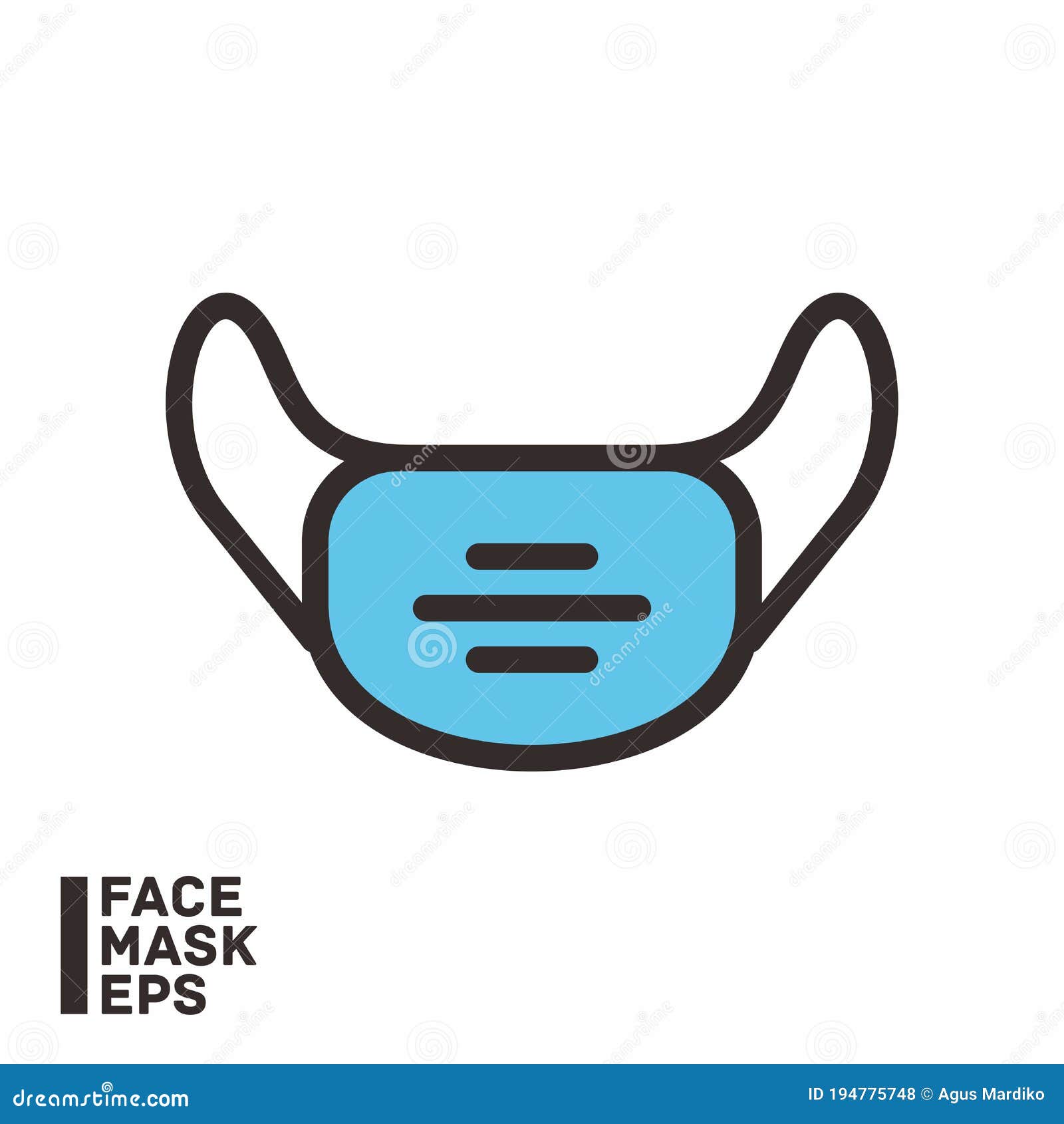 Use Face Mask Symbol, Icon Vector Eps Stock Vector - Illustration of ...