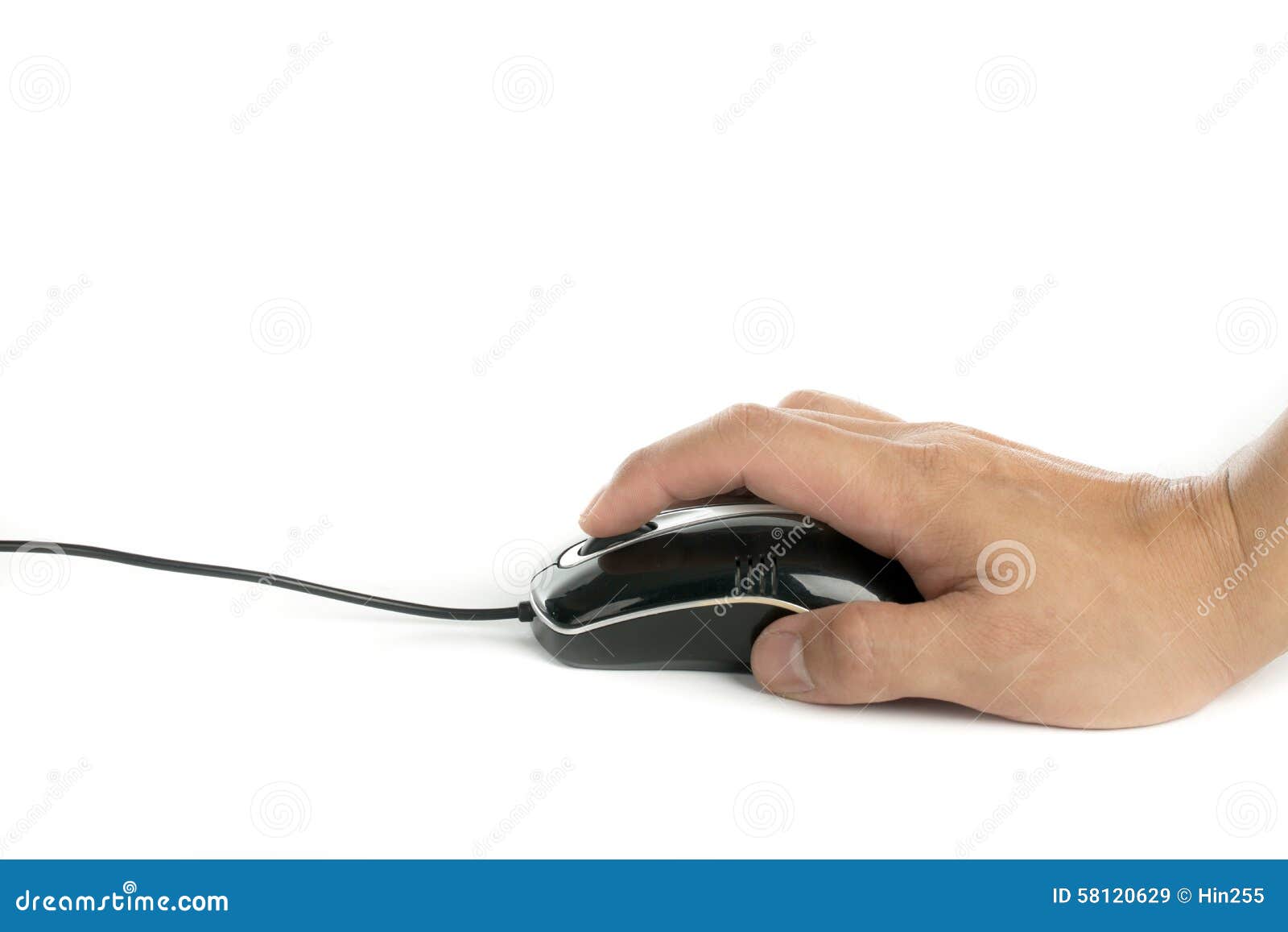 Use Finger Drag the Mouse To Select Data and Information Stock Image ...