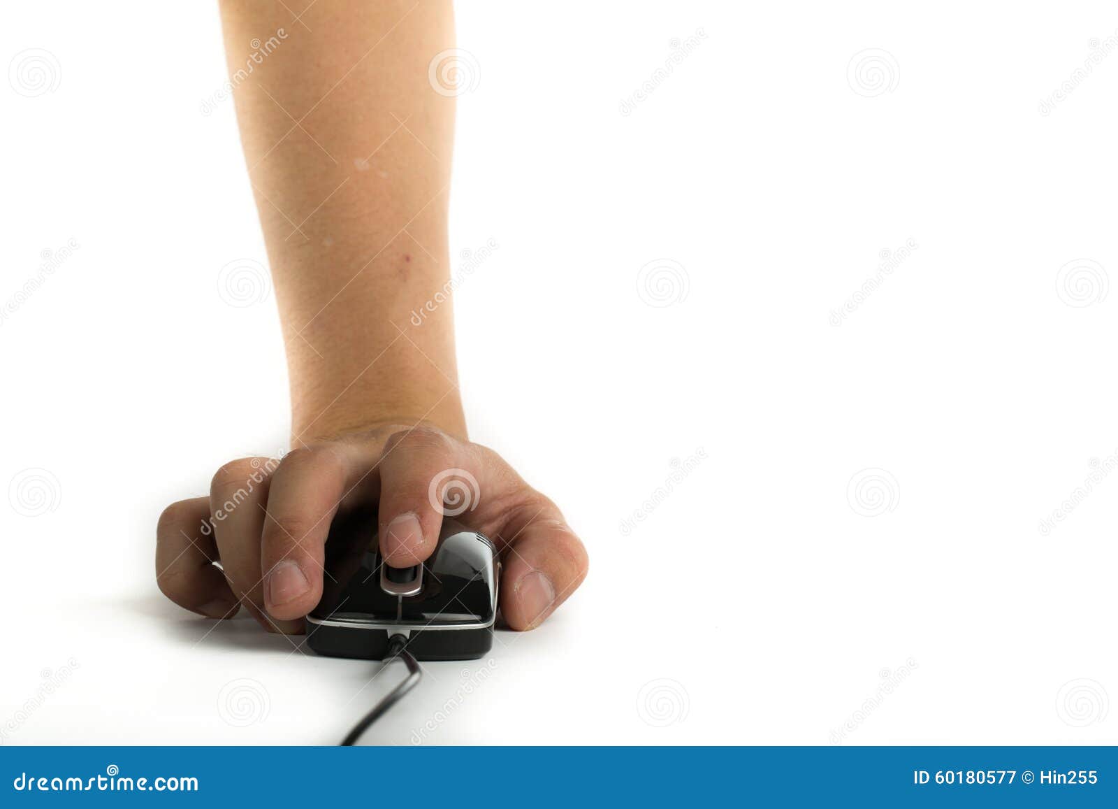 Use Finger Drag the Mouse To Select Data and Information Stock Image ...