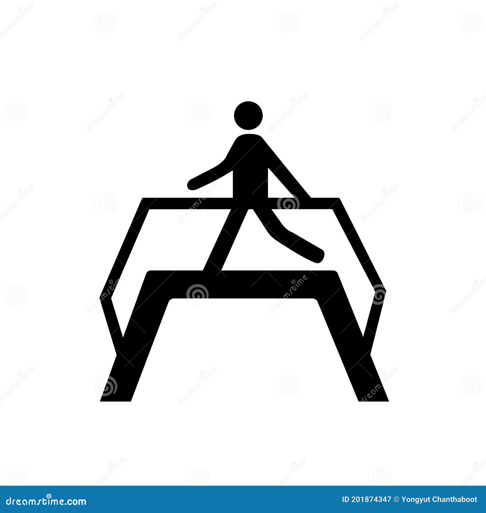 Use Footbridge Black Icon,Vector Illustration, Isolated on White ...