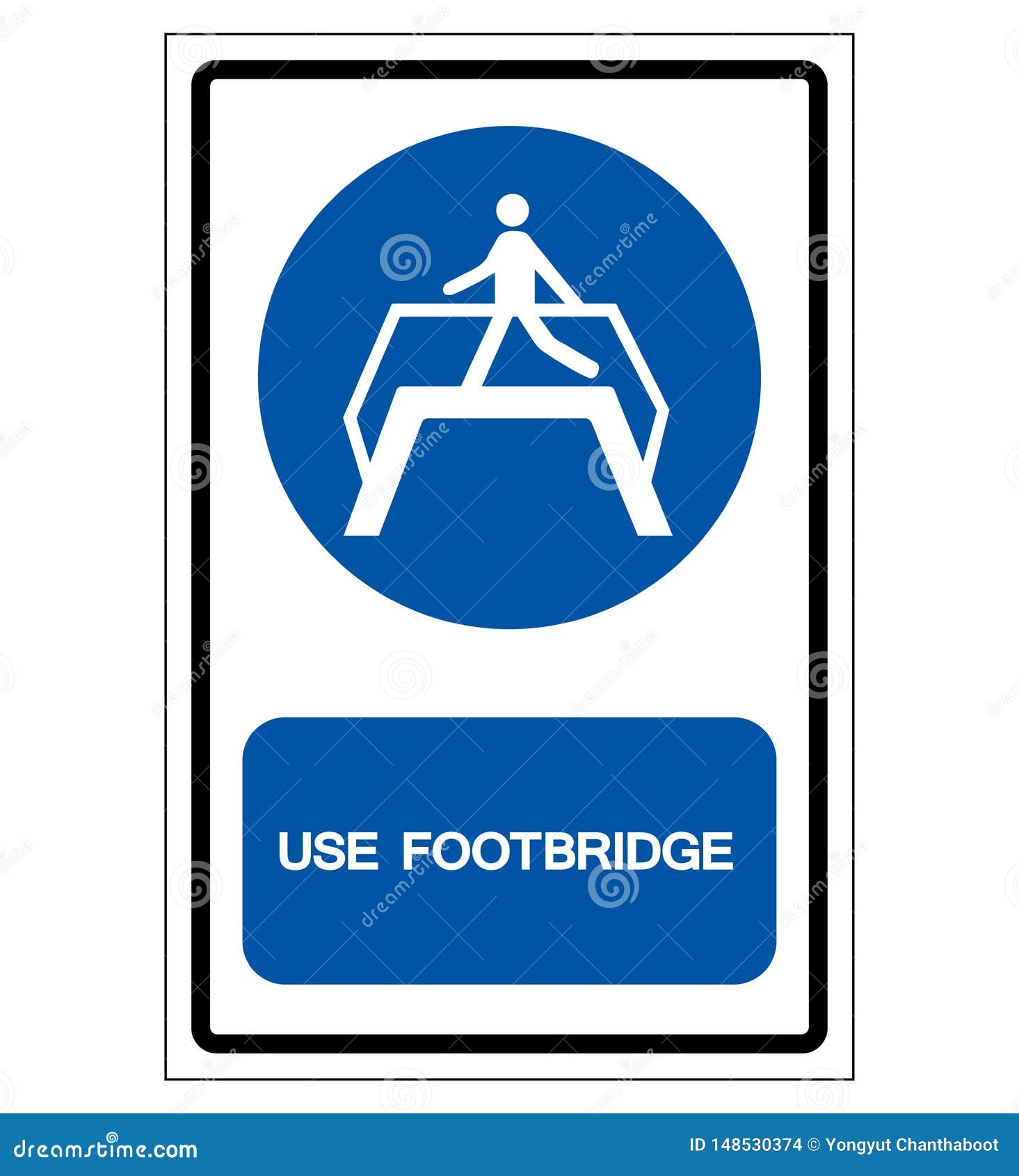 Use Footbridge Symbol Sign ,Vector Illustration, Isolate on White ...