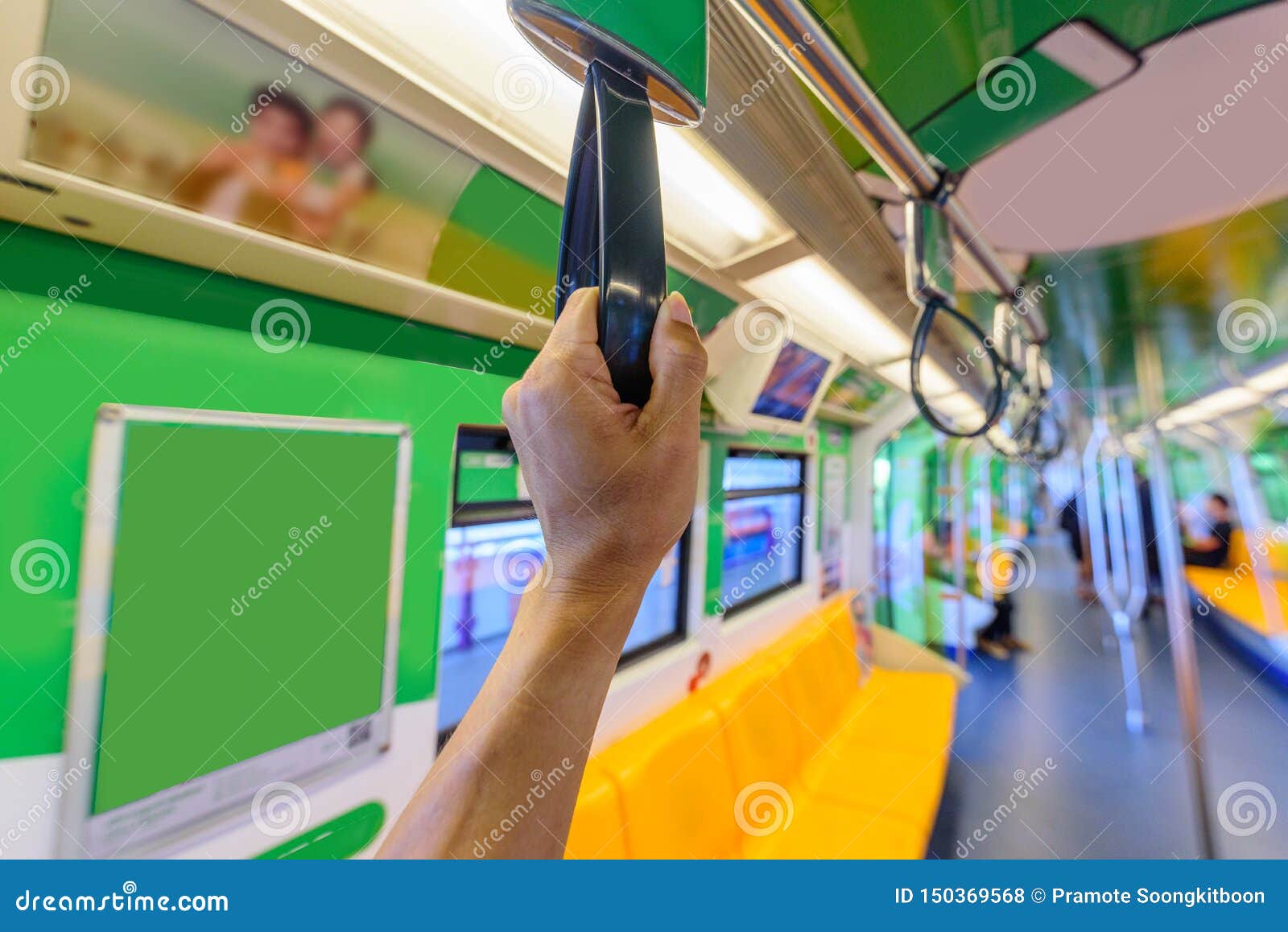 Use Handle in Train in Sky Train Editorial Stock Photo - Image of pole ...