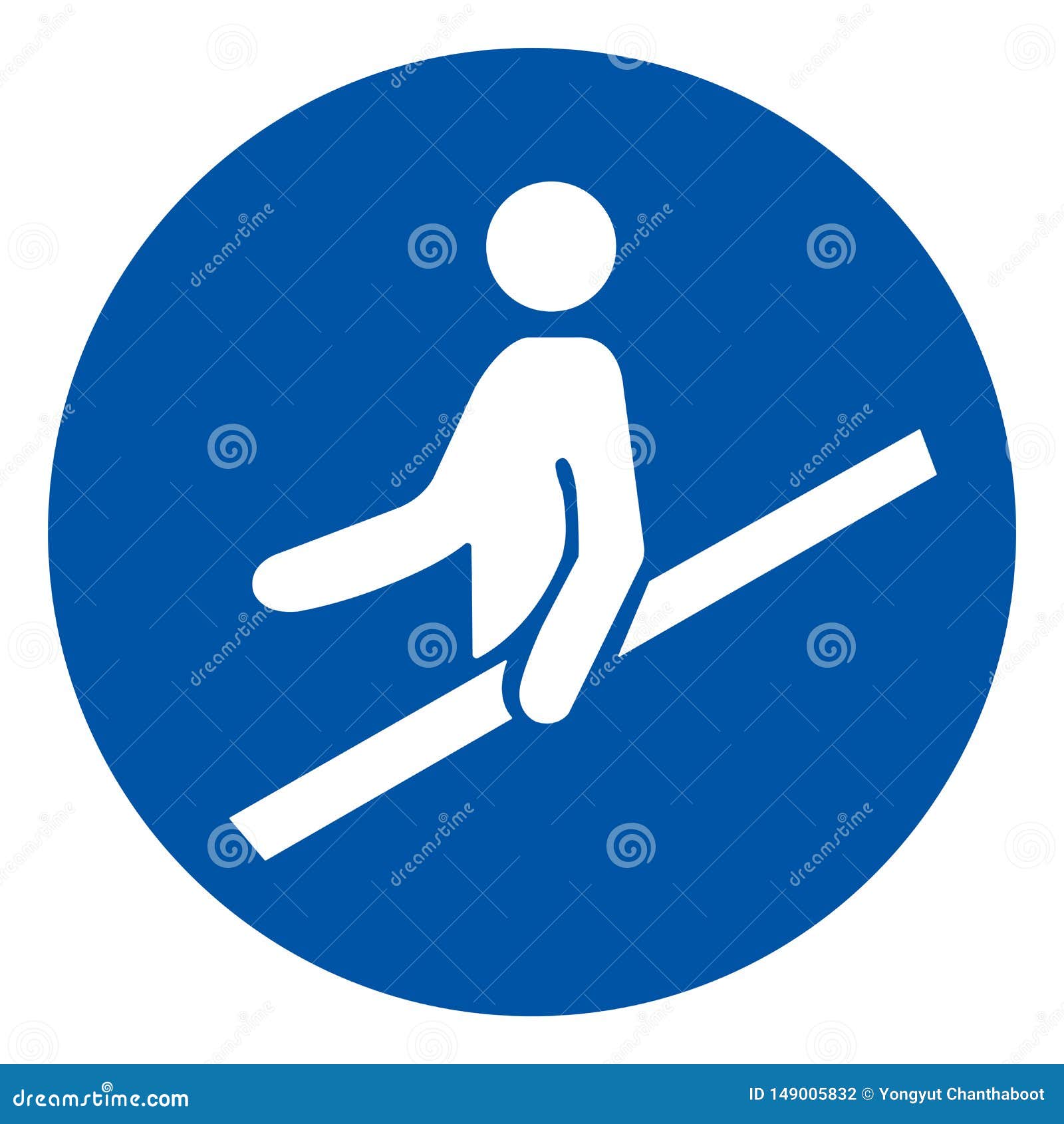 Use Handrail Symbol Sign,Vector Illustration, Isolated On White ...