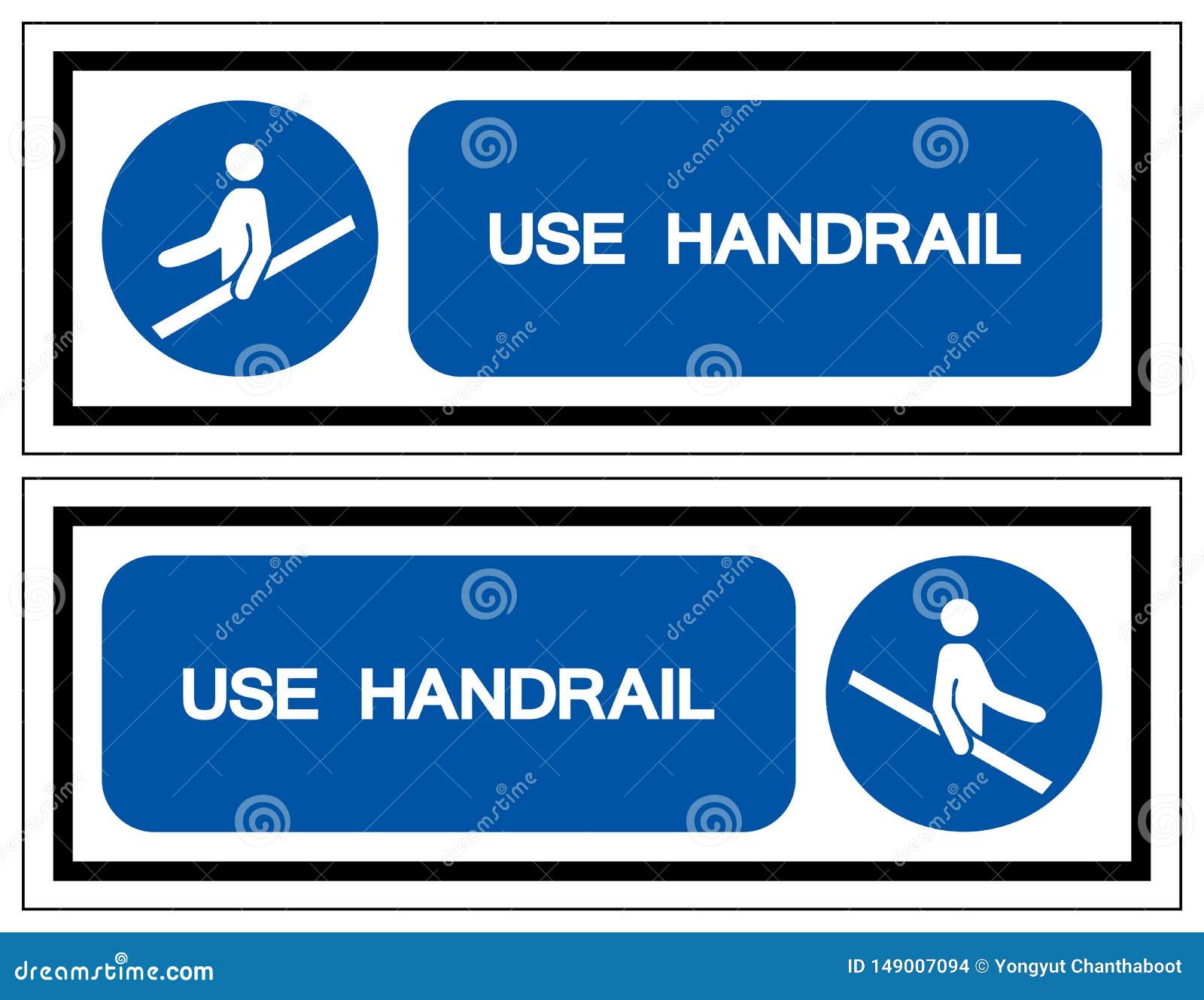 Use Handrail Symbol Sign,Vector Illustration, Isolated On White ...