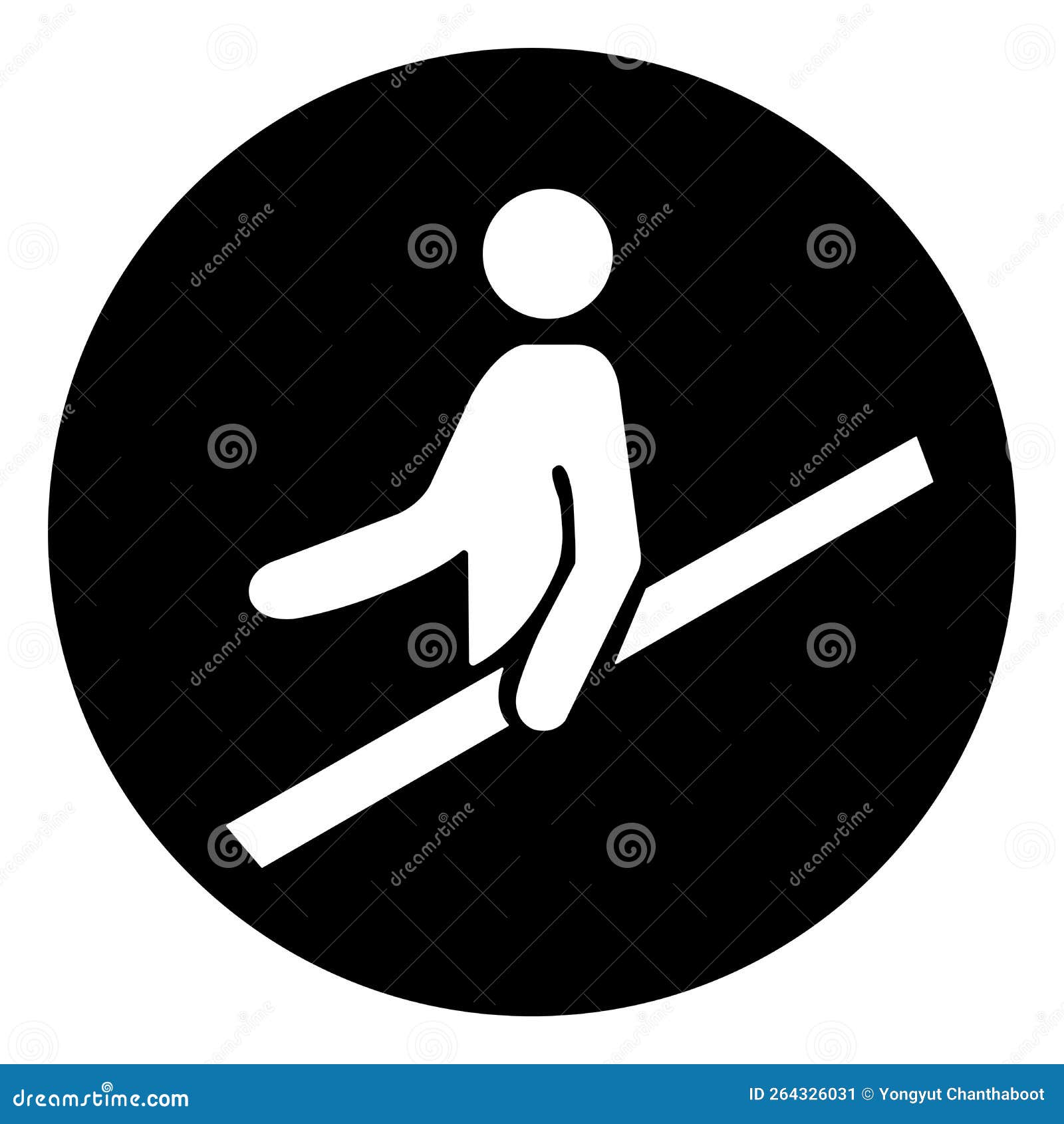 Use Handrail Symbol Sign,Vector Illustration, Isolated On White ...