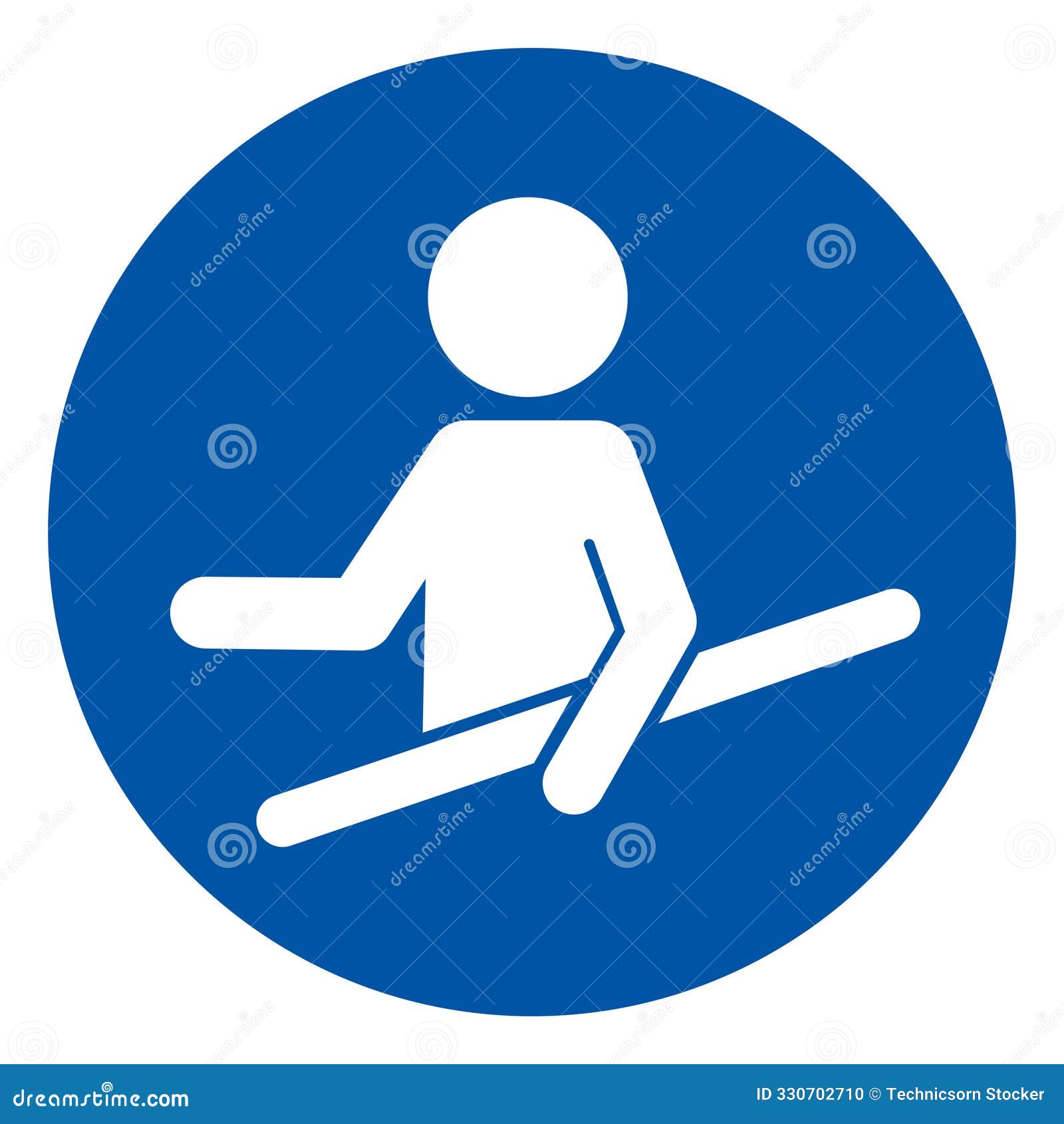 Warning Use Handrail Symbol Sign,Vector Illustration, Isolated On White ...