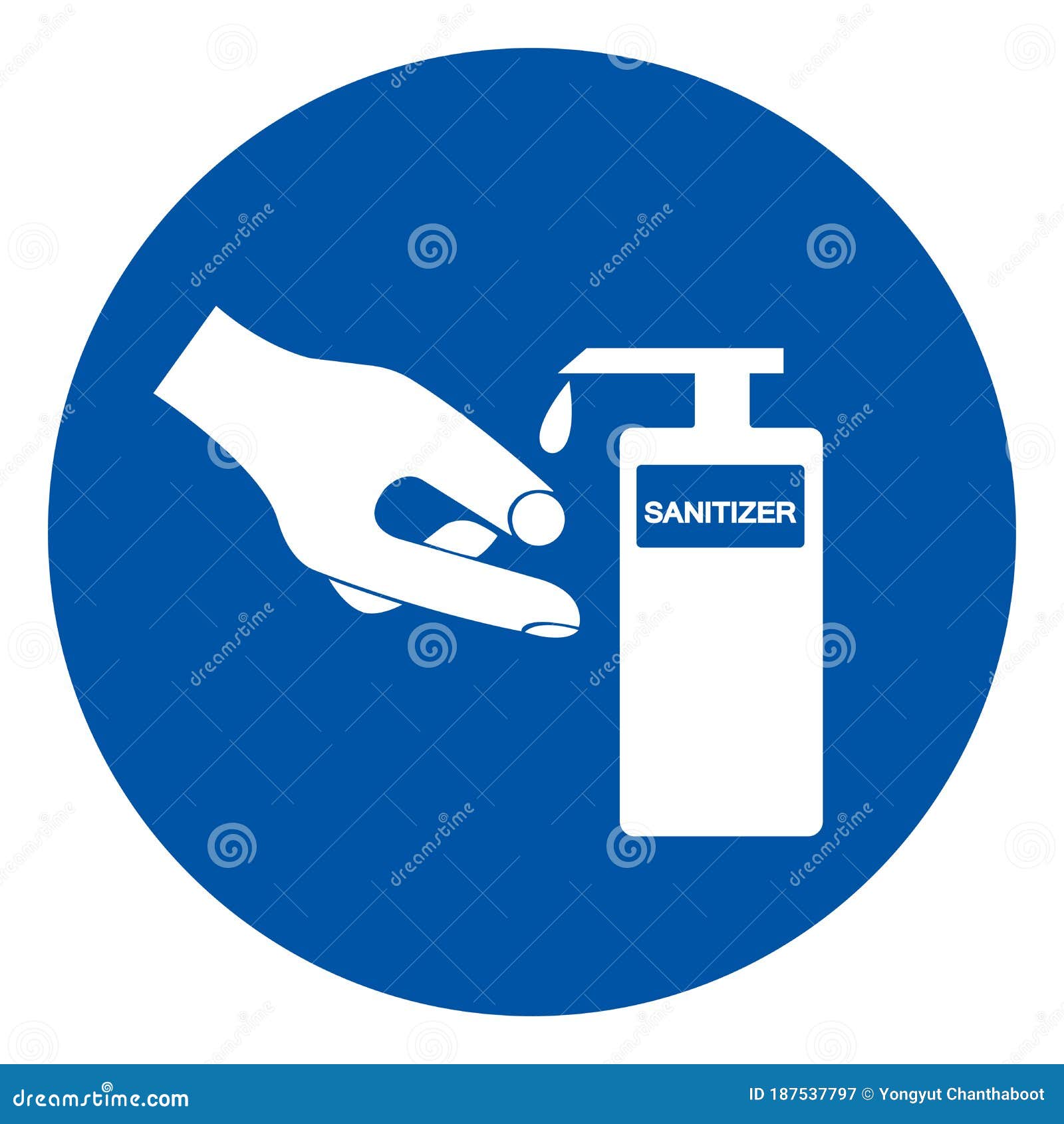 Use Hands Sanitizer Symbol Sign ,Vector Illustration, Isolate on White ...