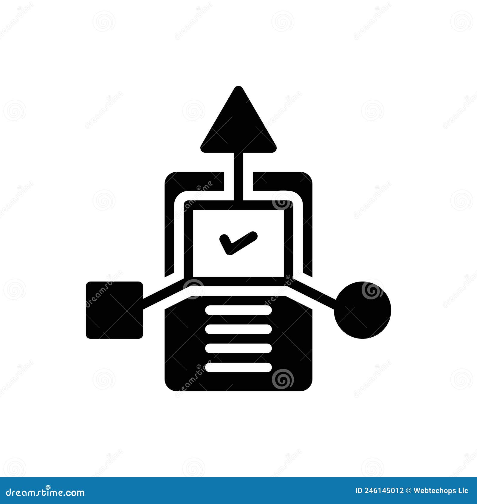 Black Solid Icon for Use, Utilization and Document Stock Vector ...