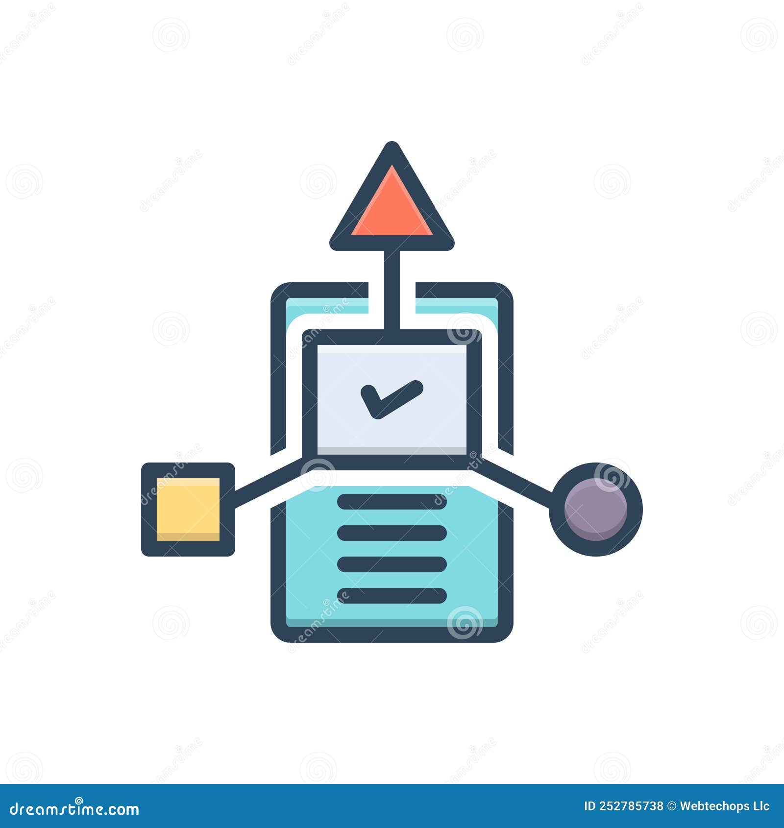 Color Illustration Icon for Use, Utilization and Document Stock Vector ...
