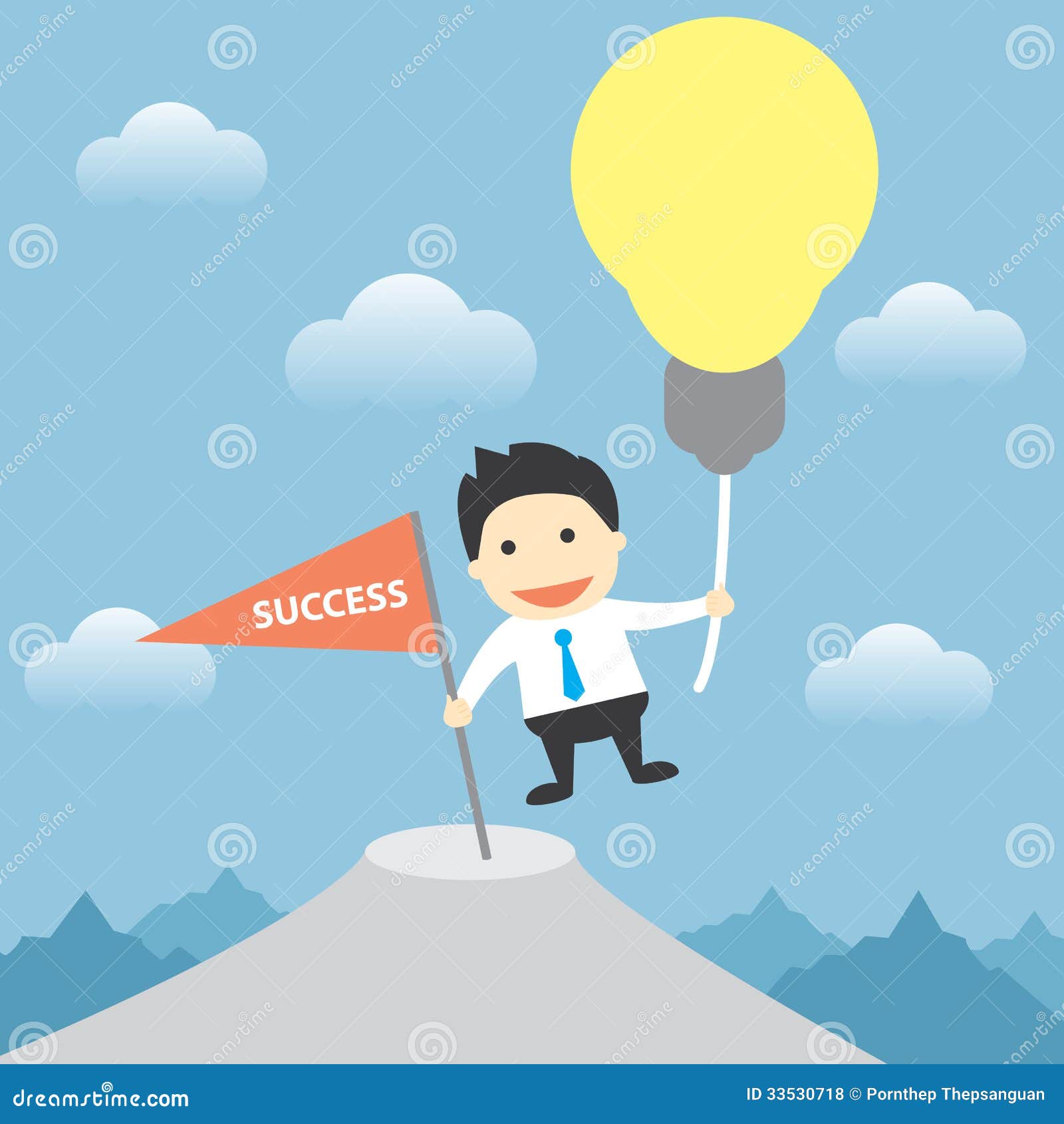 Use idea to success stock vector. Illustration of peak - 33530718