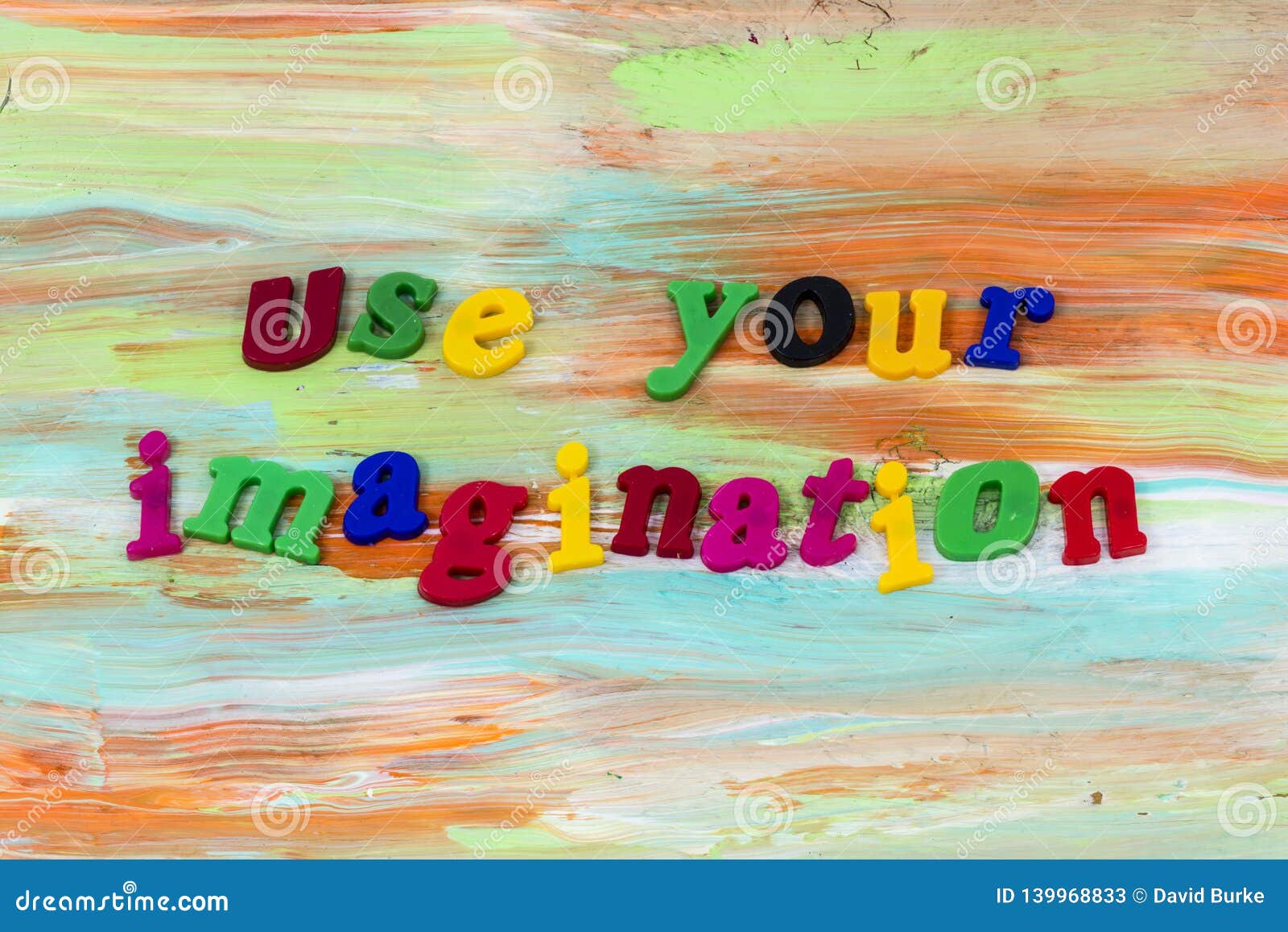 Use Imagination Dream Vision Idea Voice Help Plastic Stock Illustration ...