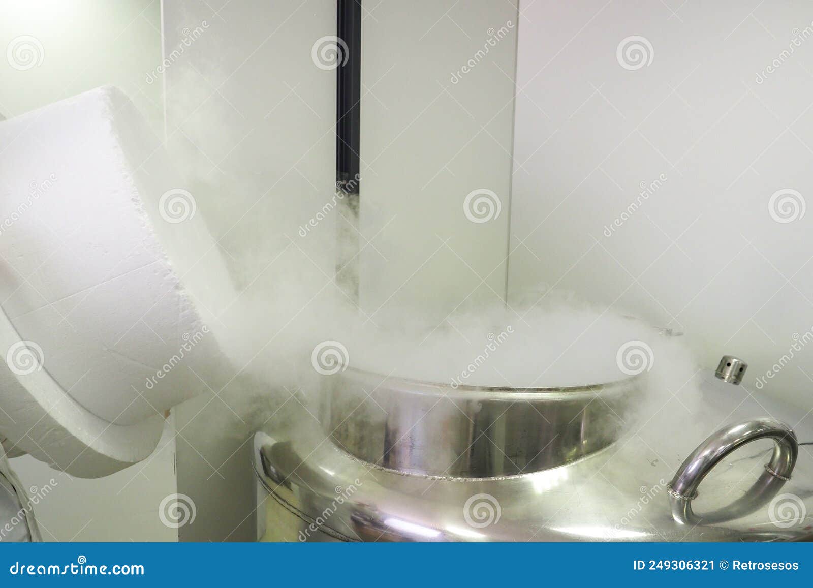 Using Liquid Nitrogen at the Lab Stock Image - Image of scientist ...