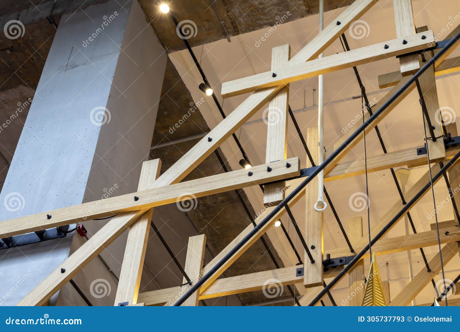 Use Logs To Build the Shape of the House Frame Stock Image - Image of ...