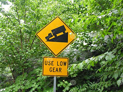 USE LOW GEAR sign. stock image. Image of trip, green, england - 299957
