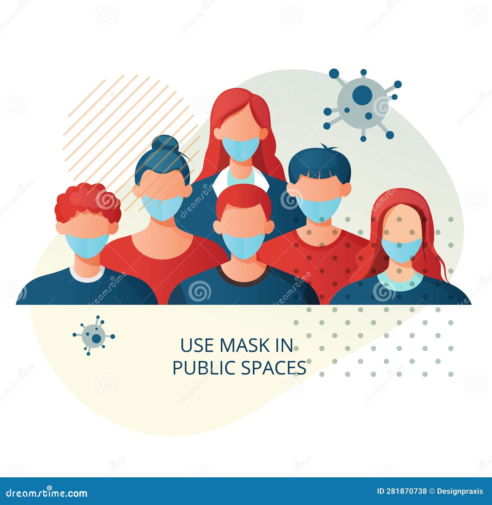 Use Mask in Public Places - Illustration Stock Illustration ...