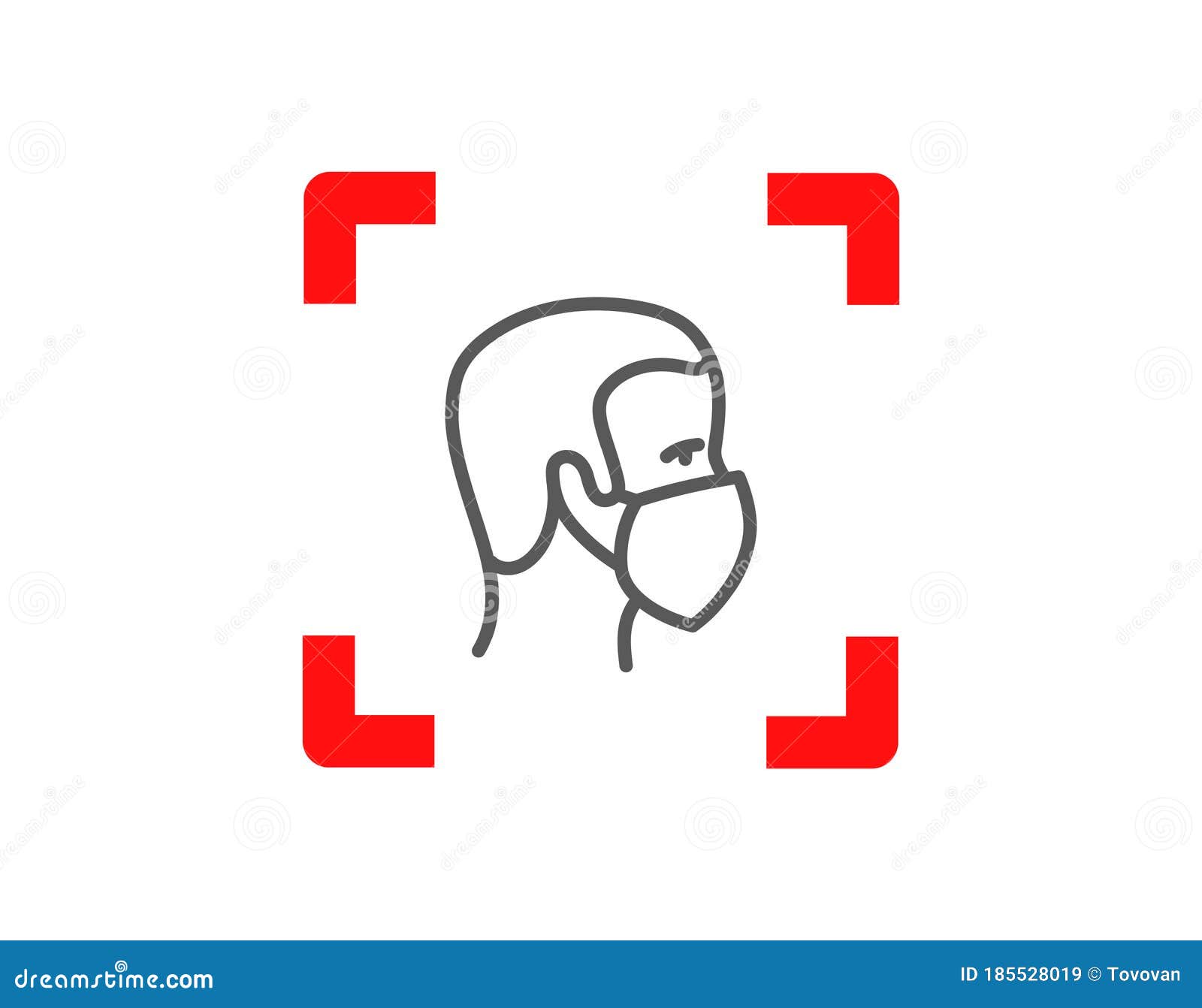 Use masks. Vector sign stock vector. Illustration of linear - 185528019