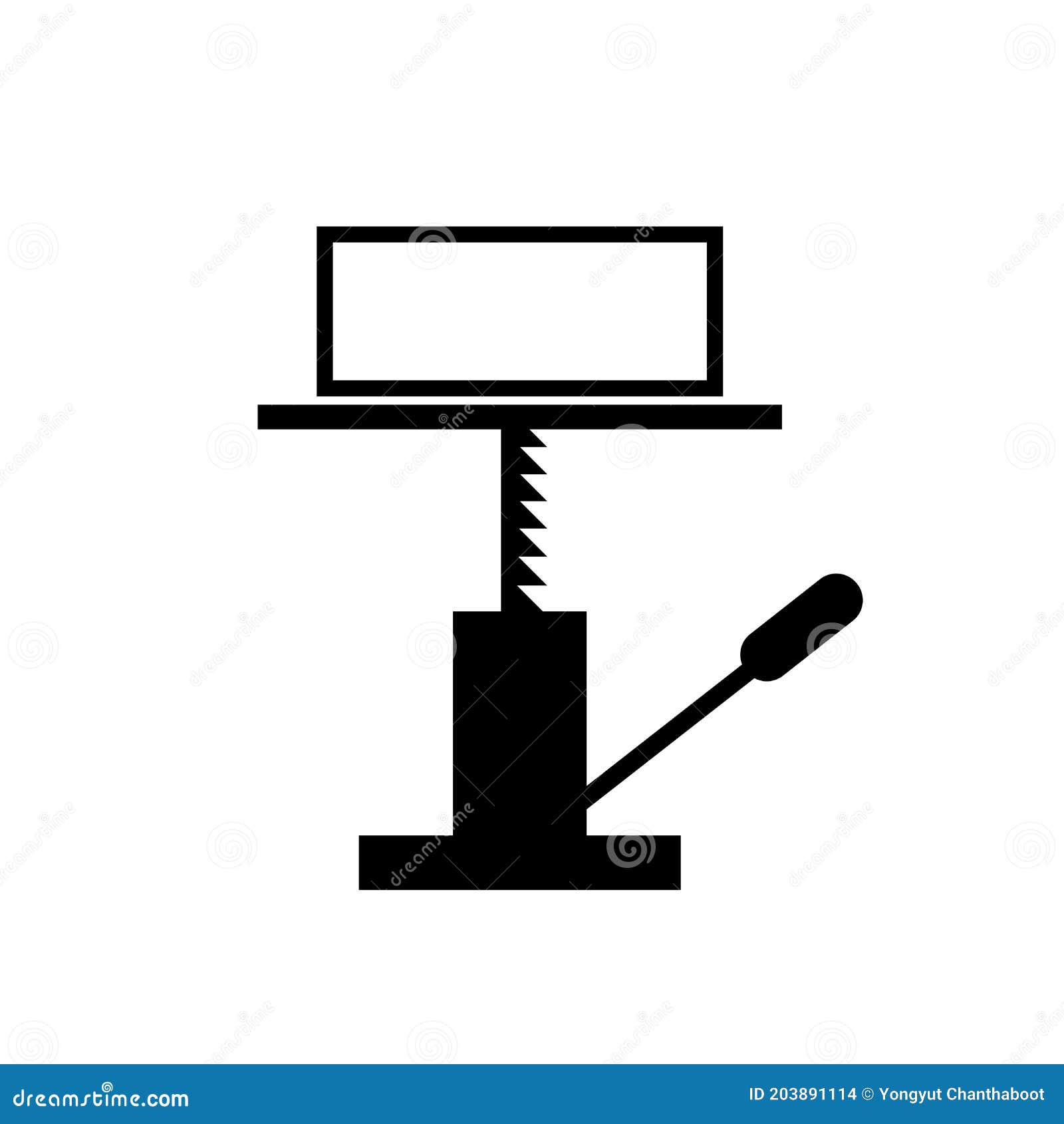 Use Mechanical Lift Black Icon, Vector Illustration, Isolate on White ...