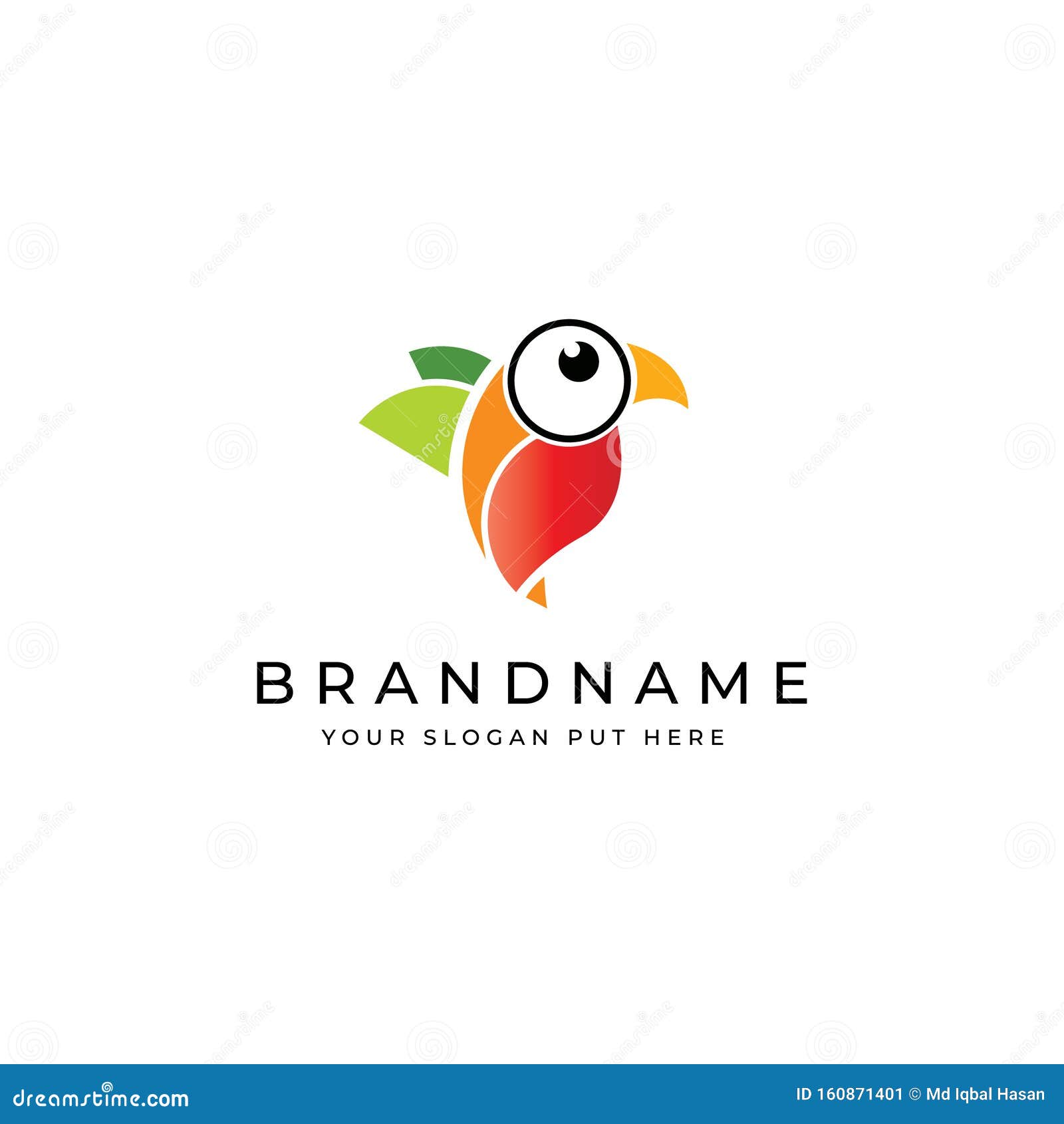 Bird Security Camera Logo or Bird Logo Design Template Vector Eps Stock ...