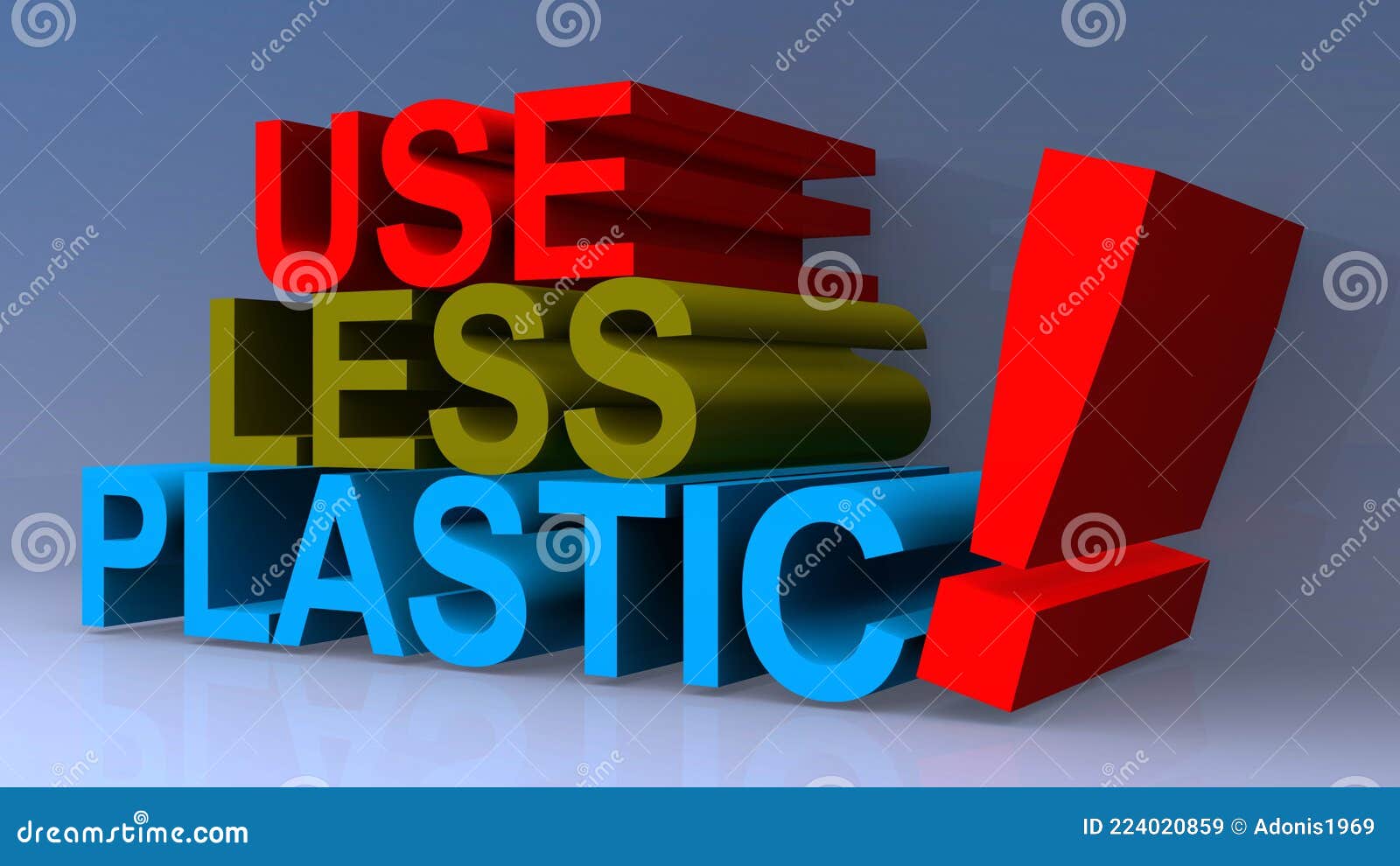 Use less plastic on blue stock illustration. Illustration of earth ...