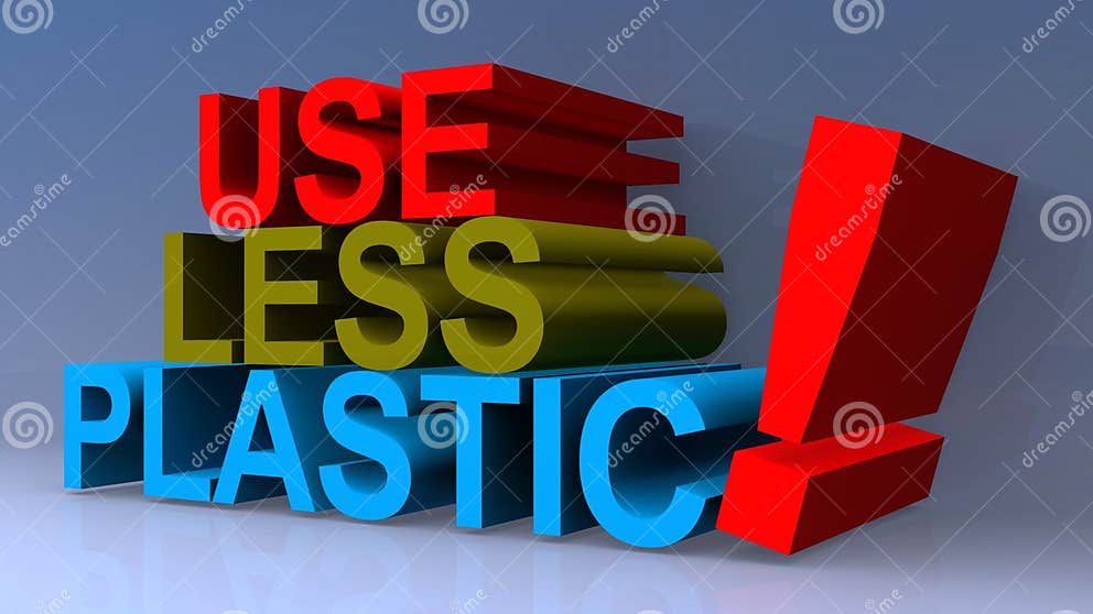 Use less plastic on blue stock illustration. Illustration of earth ...