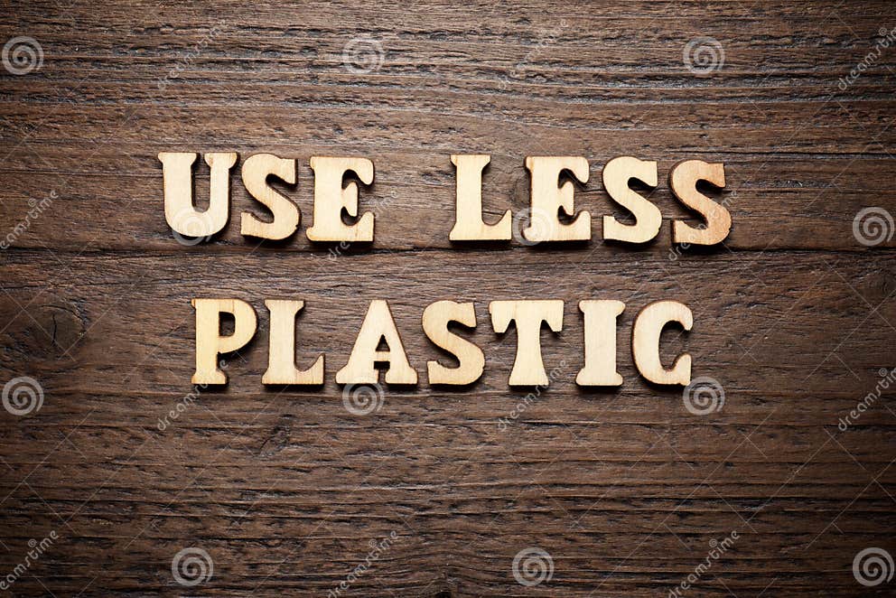 Use less plastic stock photo. Image of lettering, phrase - 177792186