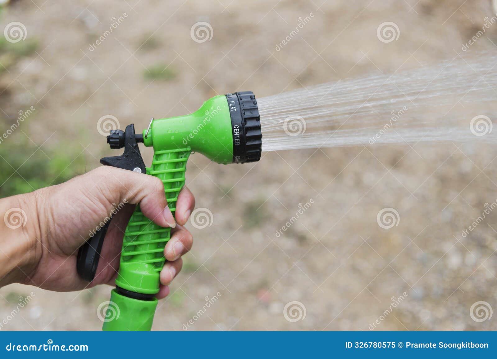 Plastic Trigger Nozzle for Spray the Water To the Tree Stock Image ...