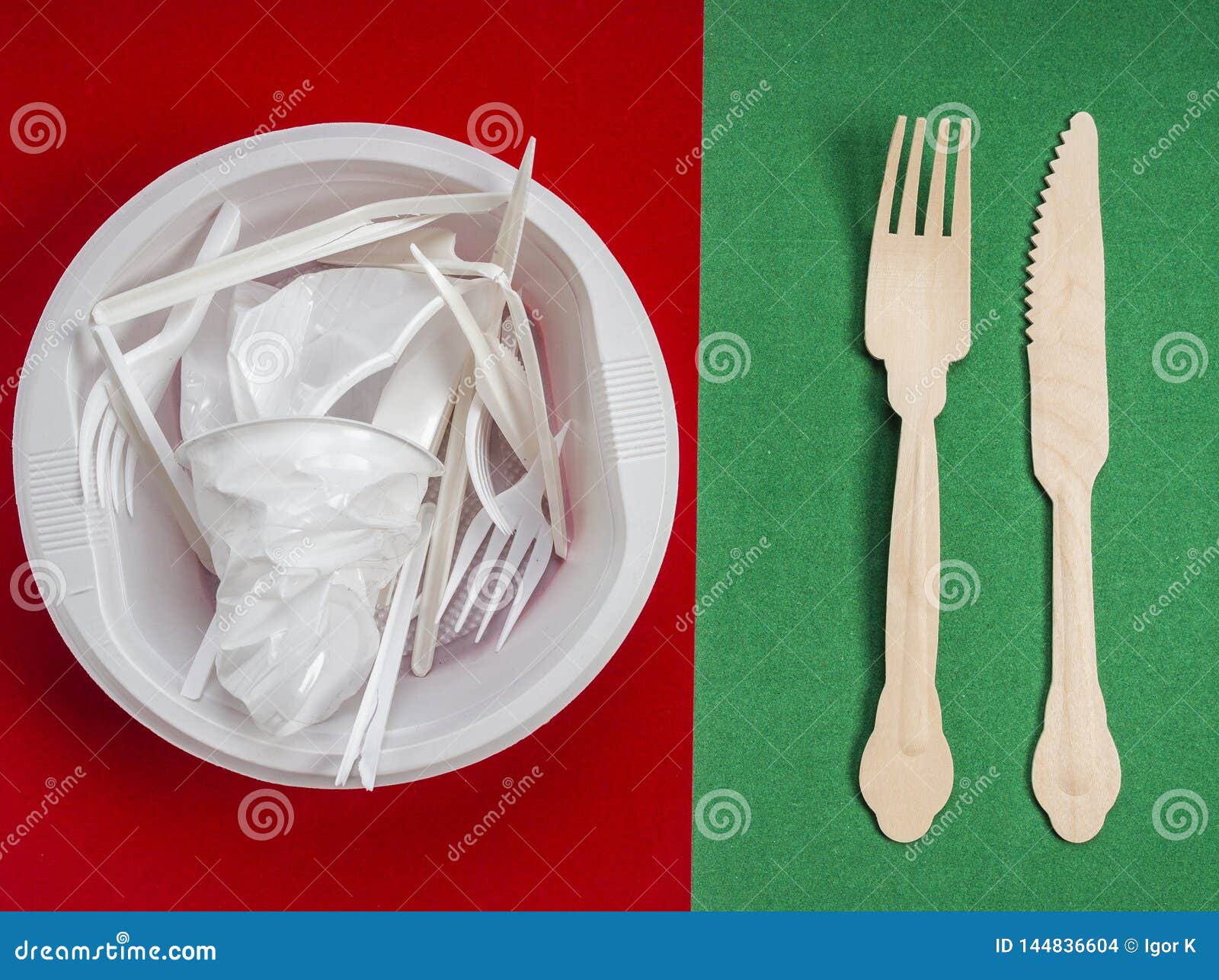 The Use of Plastic Utensils is Unecological Stock Photo - Image of ...