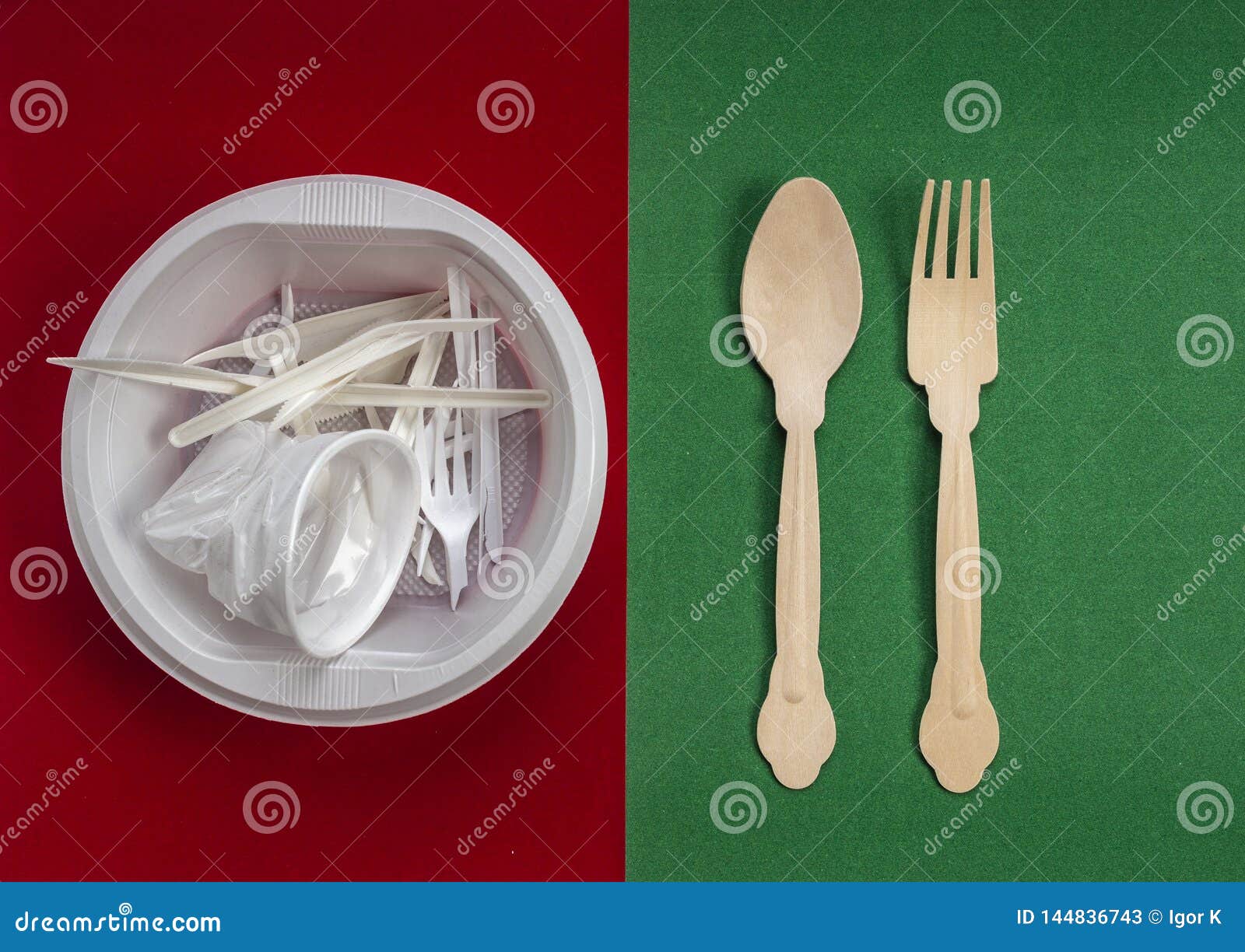 The Use of Plastic Utensils is Unecological Stock Image - Image of logo ...