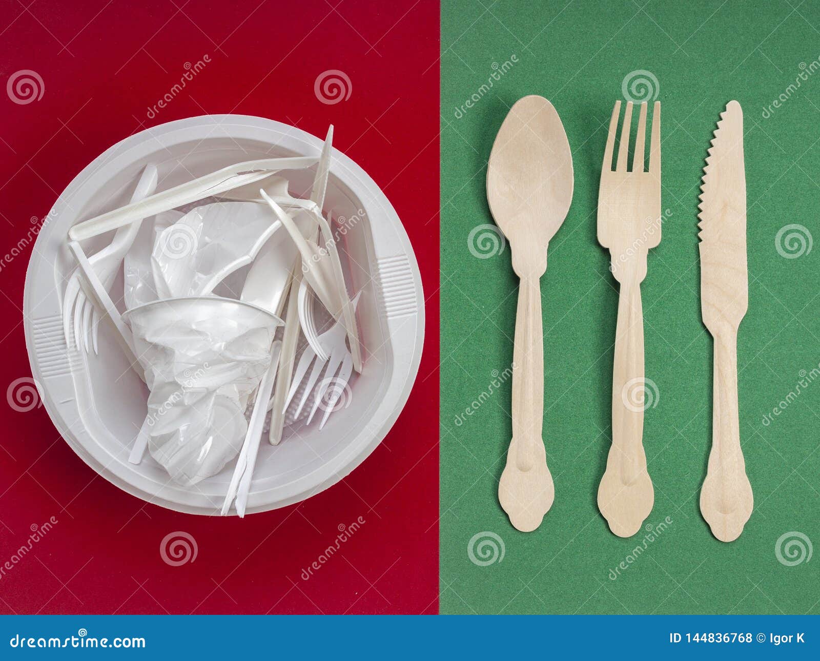The Use of Plastic Utensils is Unecological Stock Photo - Image of ...