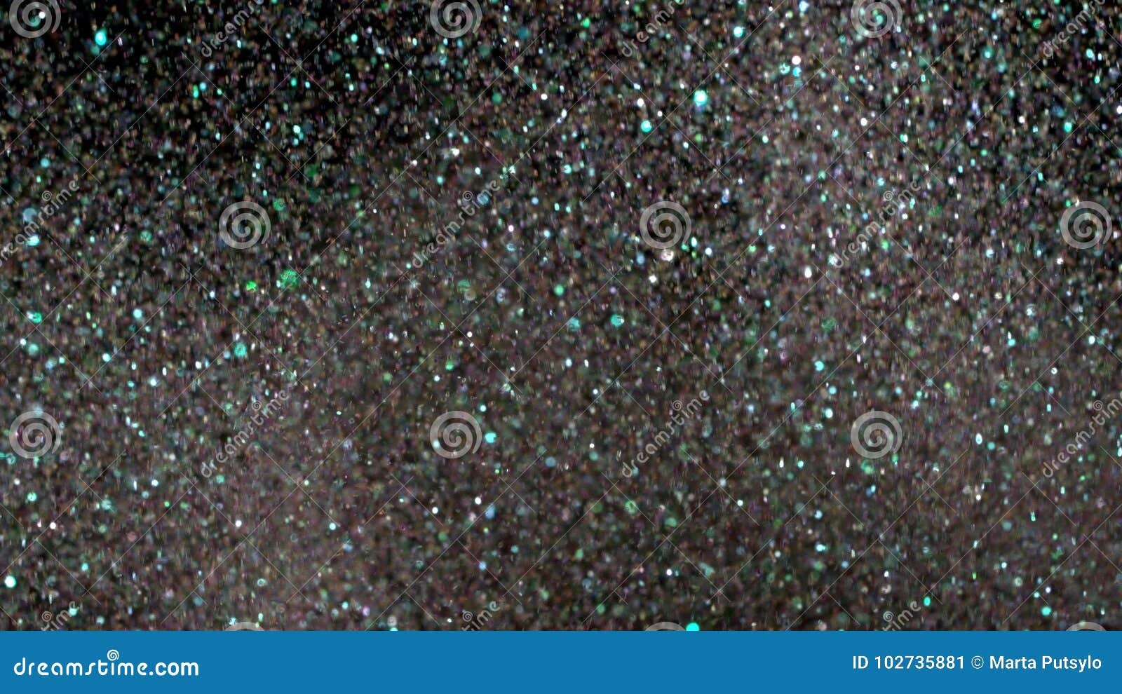 Realistic Glitter Exploding On Black Background. Royalty-Free Stock ...