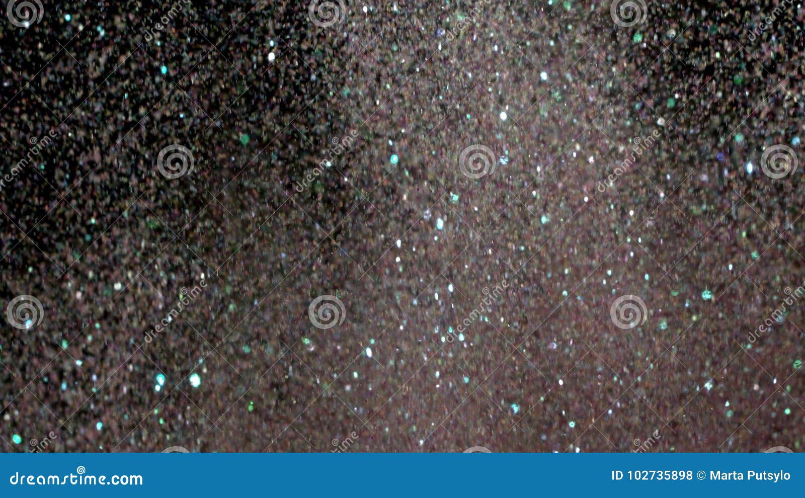 Realistic Glitter Exploding on Black Background. Stock Photo - Image of ...