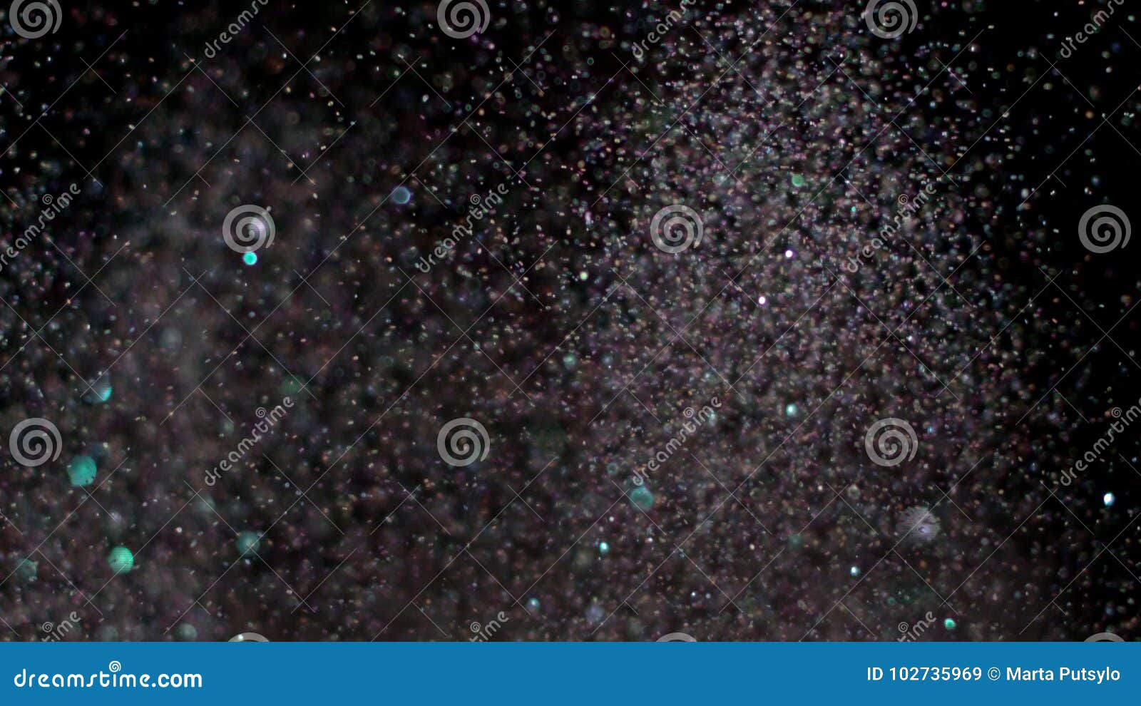 Realistic Glitter Exploding On Black Background. Royalty-Free Stock ...