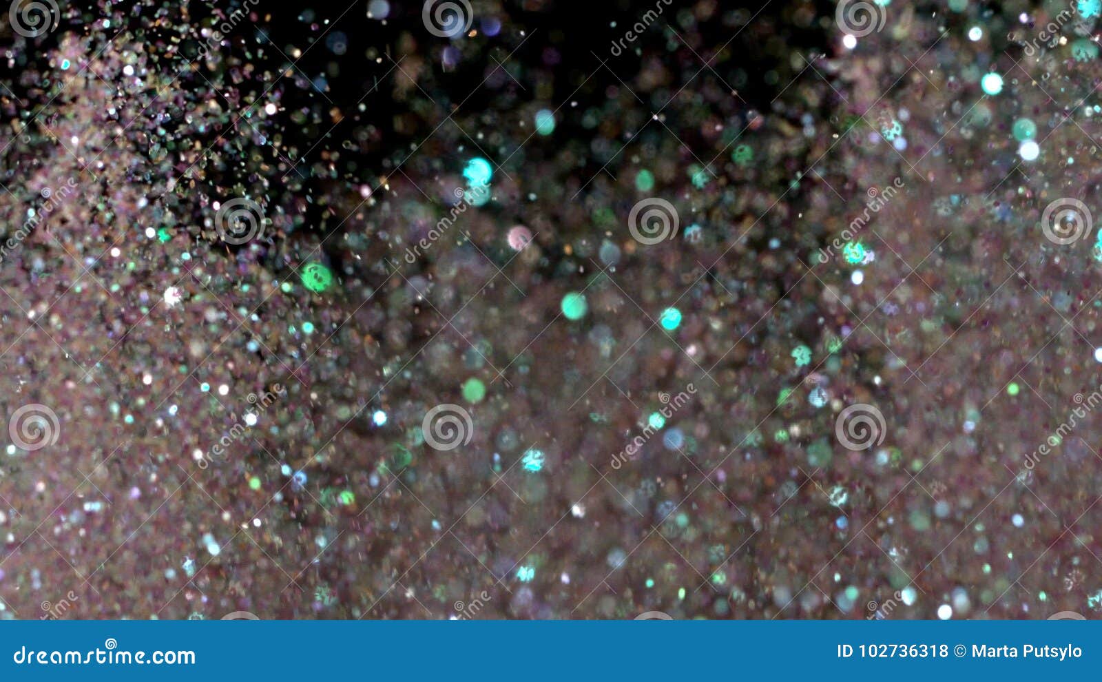 Realistic Glitter Exploding on Black Background. Stock Photo - Image of ...