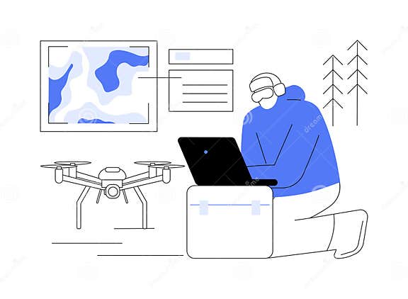 Use Remote Sensing Drones Abstract Concept Vector Illustration. Stock ...