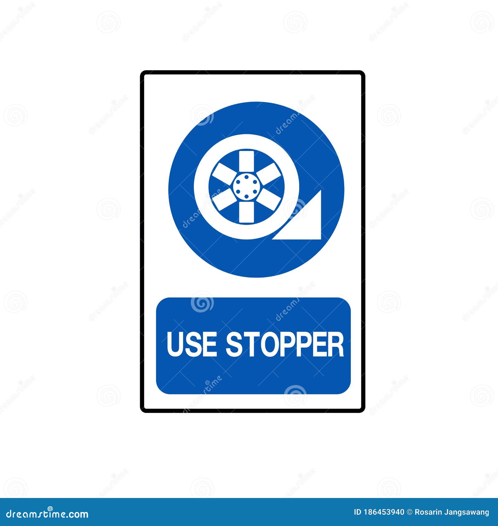 Use Stopper Symbol, Vector Illustration, Isolate on White Background ...