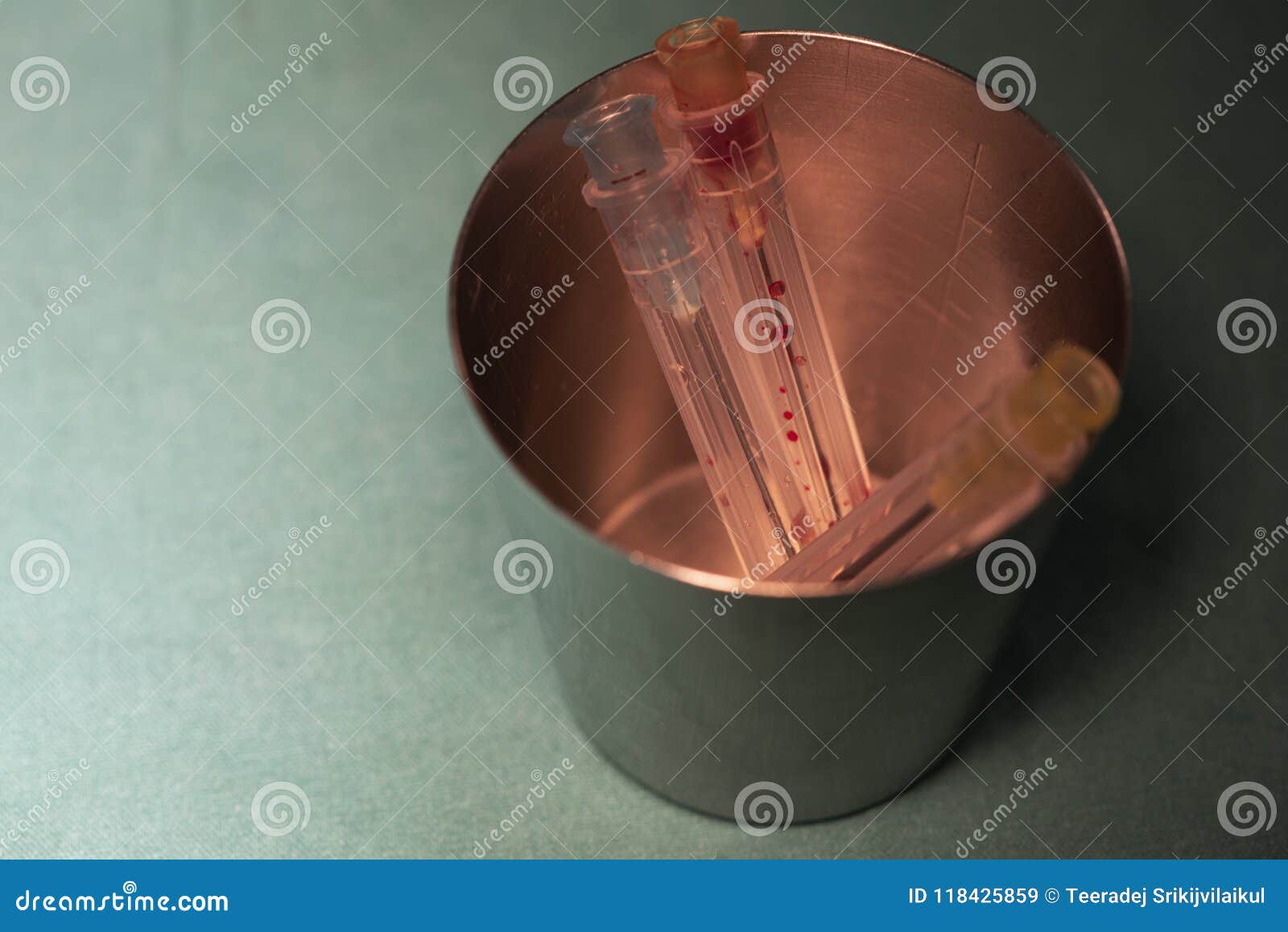 Use Surgical Needles in a Cup Stock Image - Image of care, closeup ...