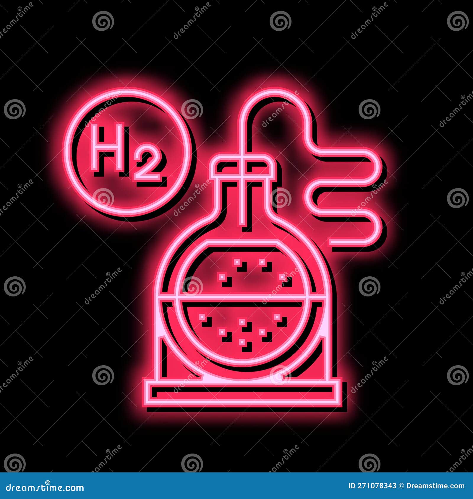 Use in Synthesis Hydrogen Neon Glow Icon Illustration Stock Vector ...