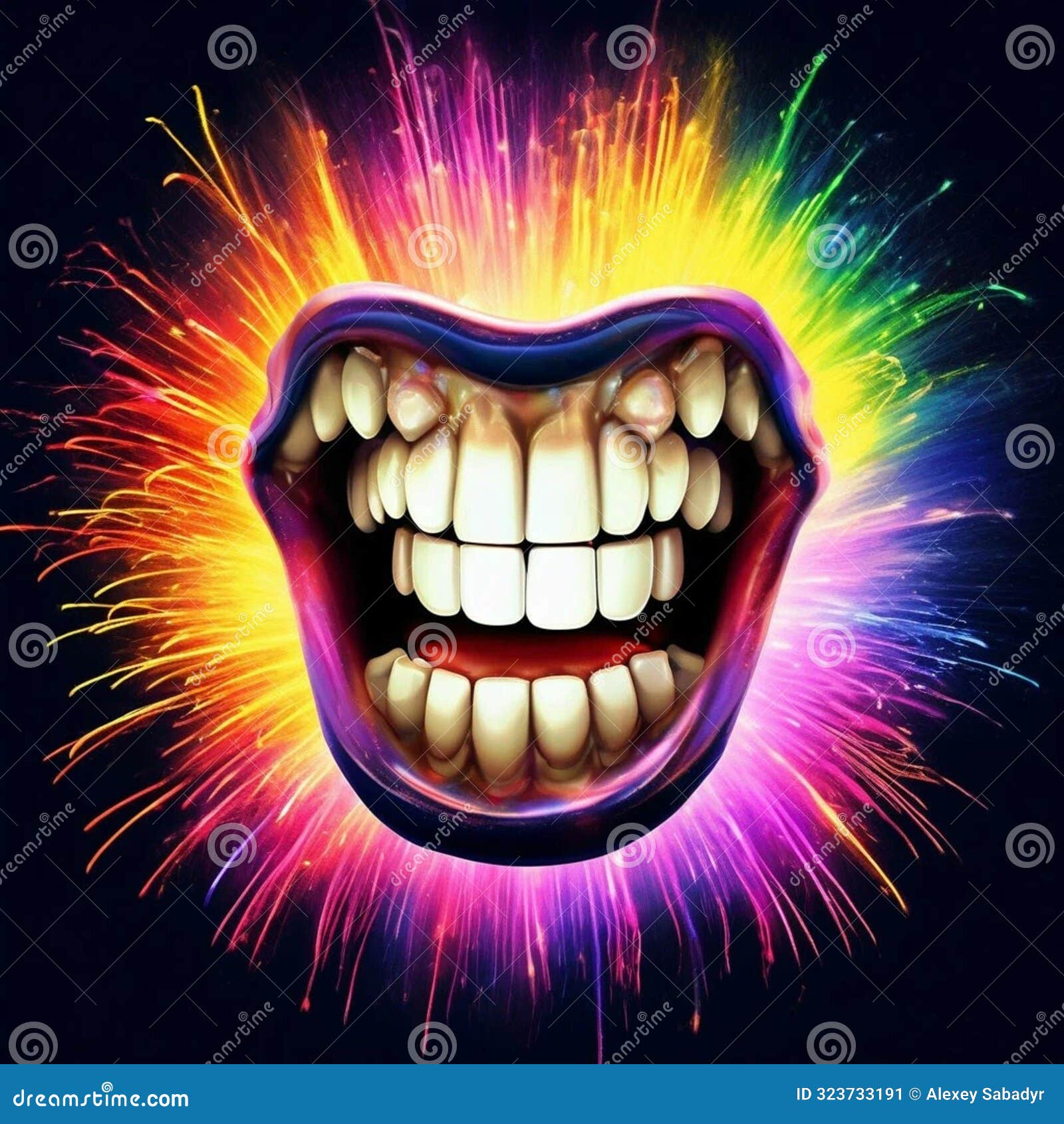 Tooth Night Fireworks stock illustration. Illustration of text - 323733191