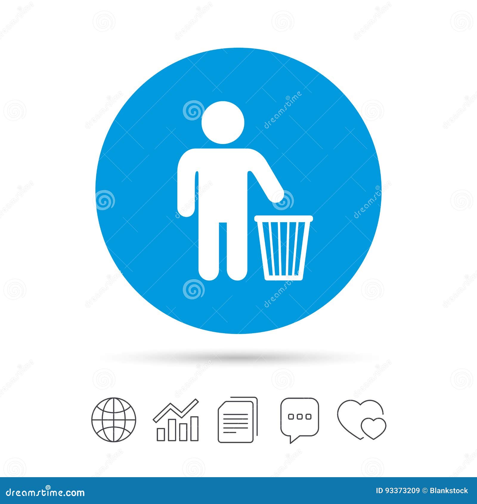 After Use To Throw in Trash. Recycle Bin Sign Stock Vector ...