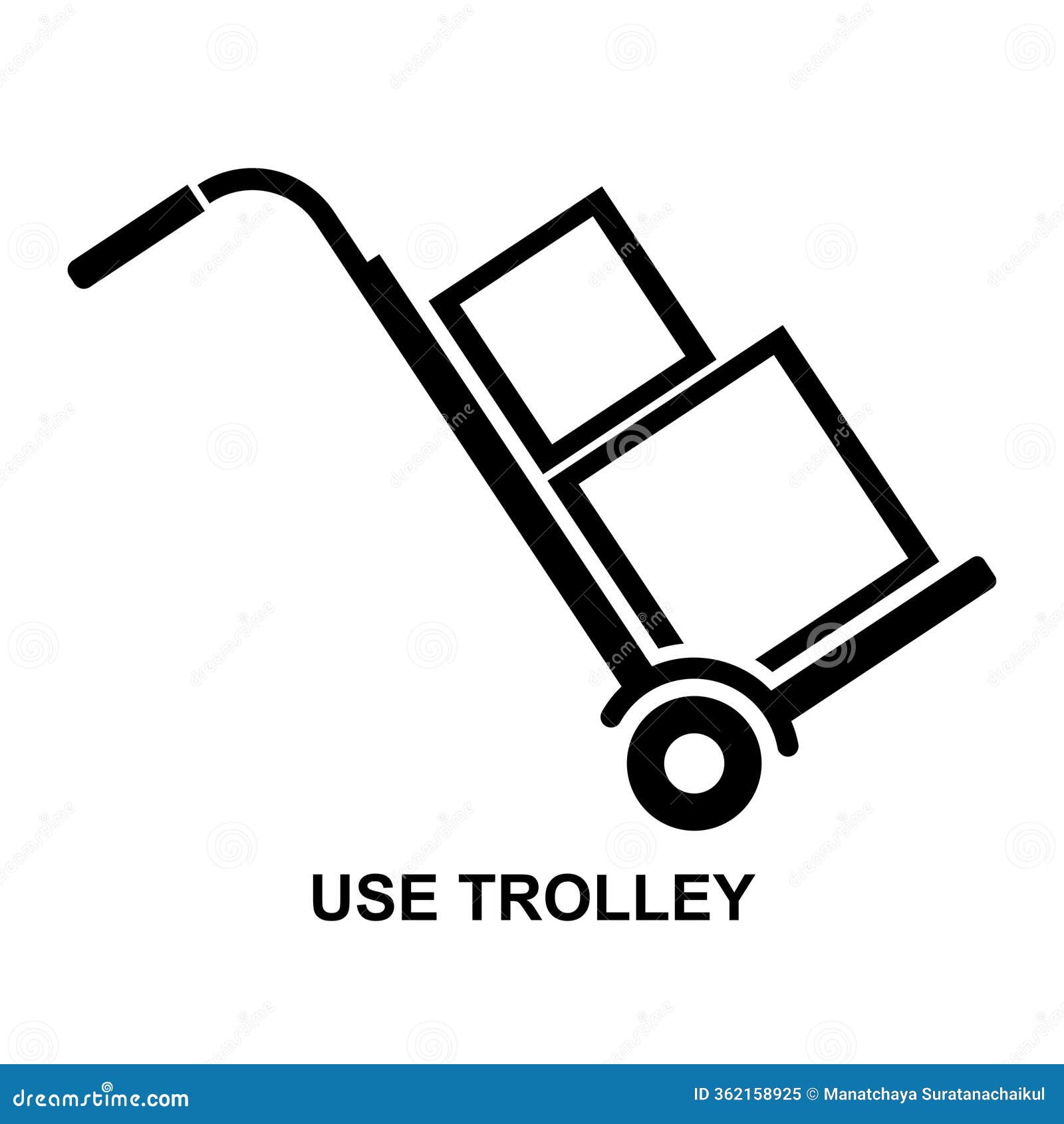 Use Trolley Icon Isolated on Background Stock Illustration ...