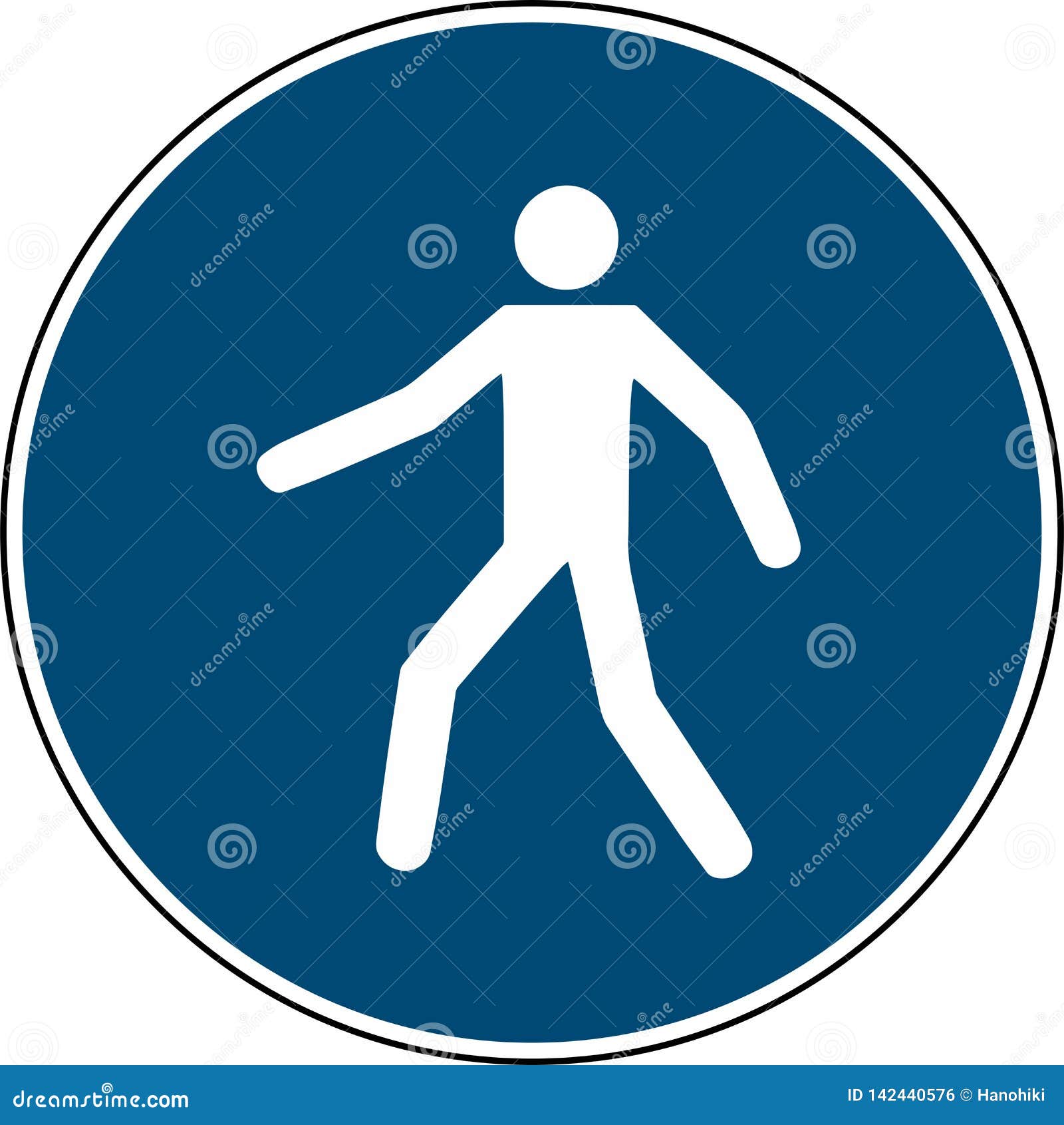 Use this Walkway - Mandatory Sign Din 7010 Stock Vector - Illustration ...