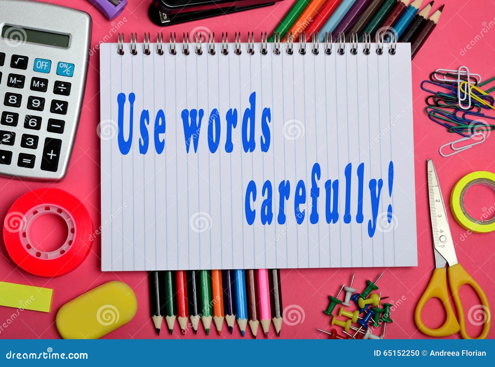 Use words carefully ! stock photo. Image of organization - 65152250