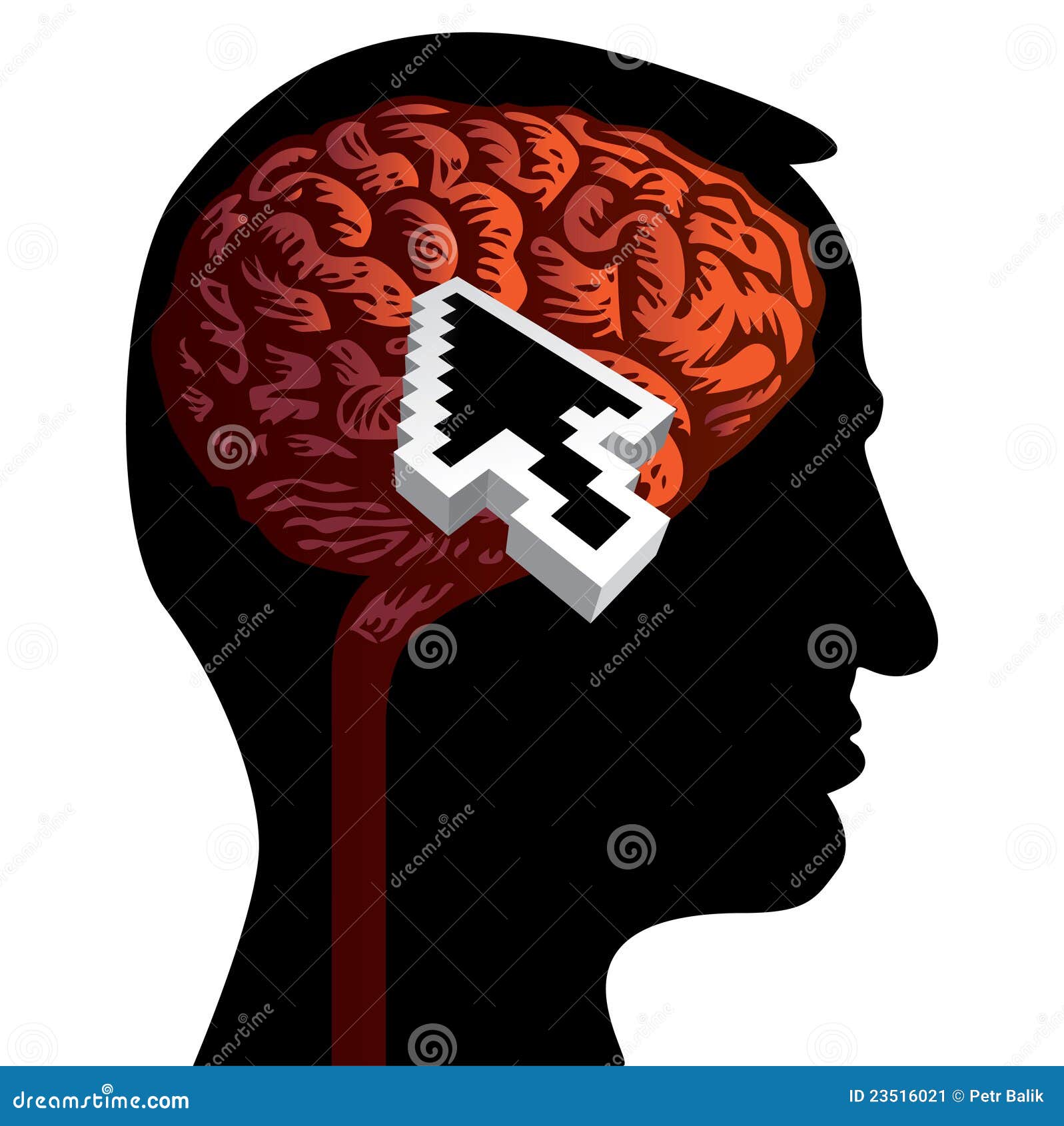 Use your brain stock illustration. Illustration of mental - 23516021