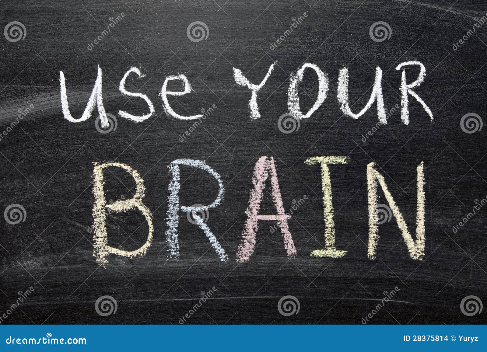 Use your brain stock photo. Image of pink, think, blue - 28375814