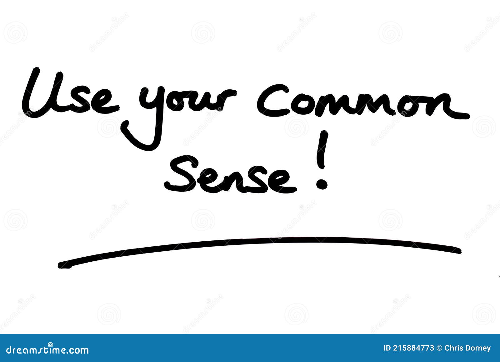 Use your common sense stock illustration. Illustration of intelligence ...