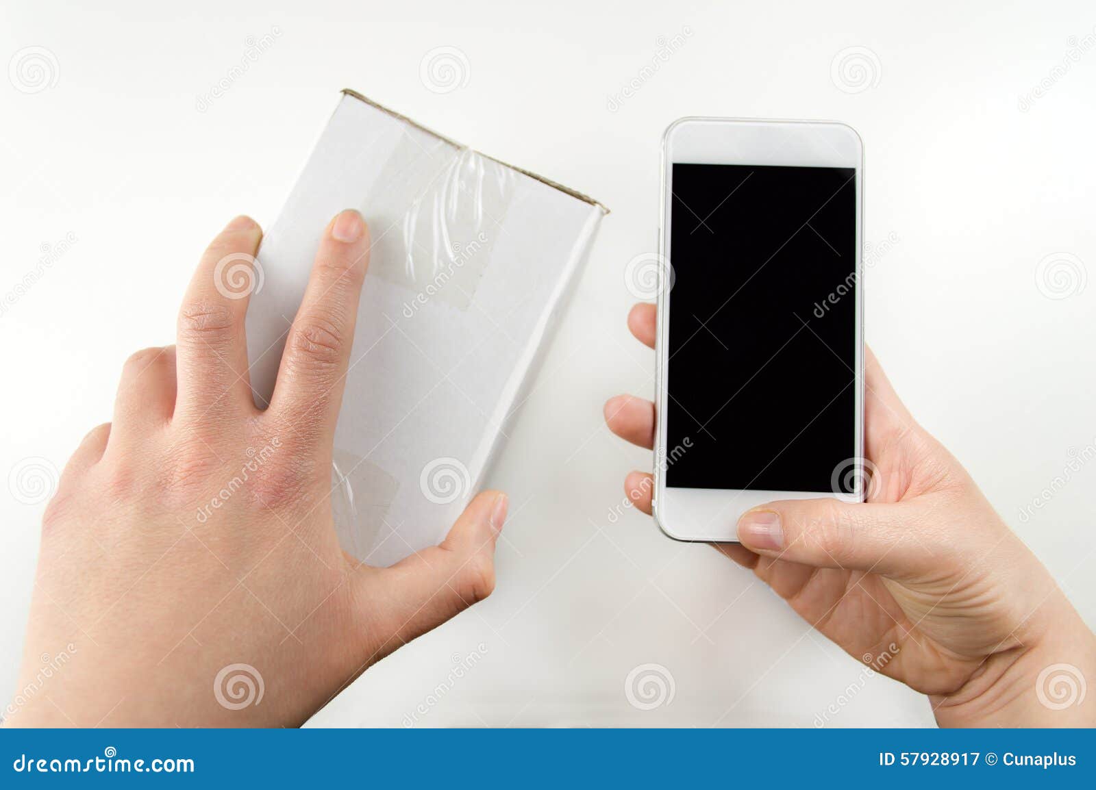 Use Your Phone To Send a Packet Stock Image - Image of hand, people ...