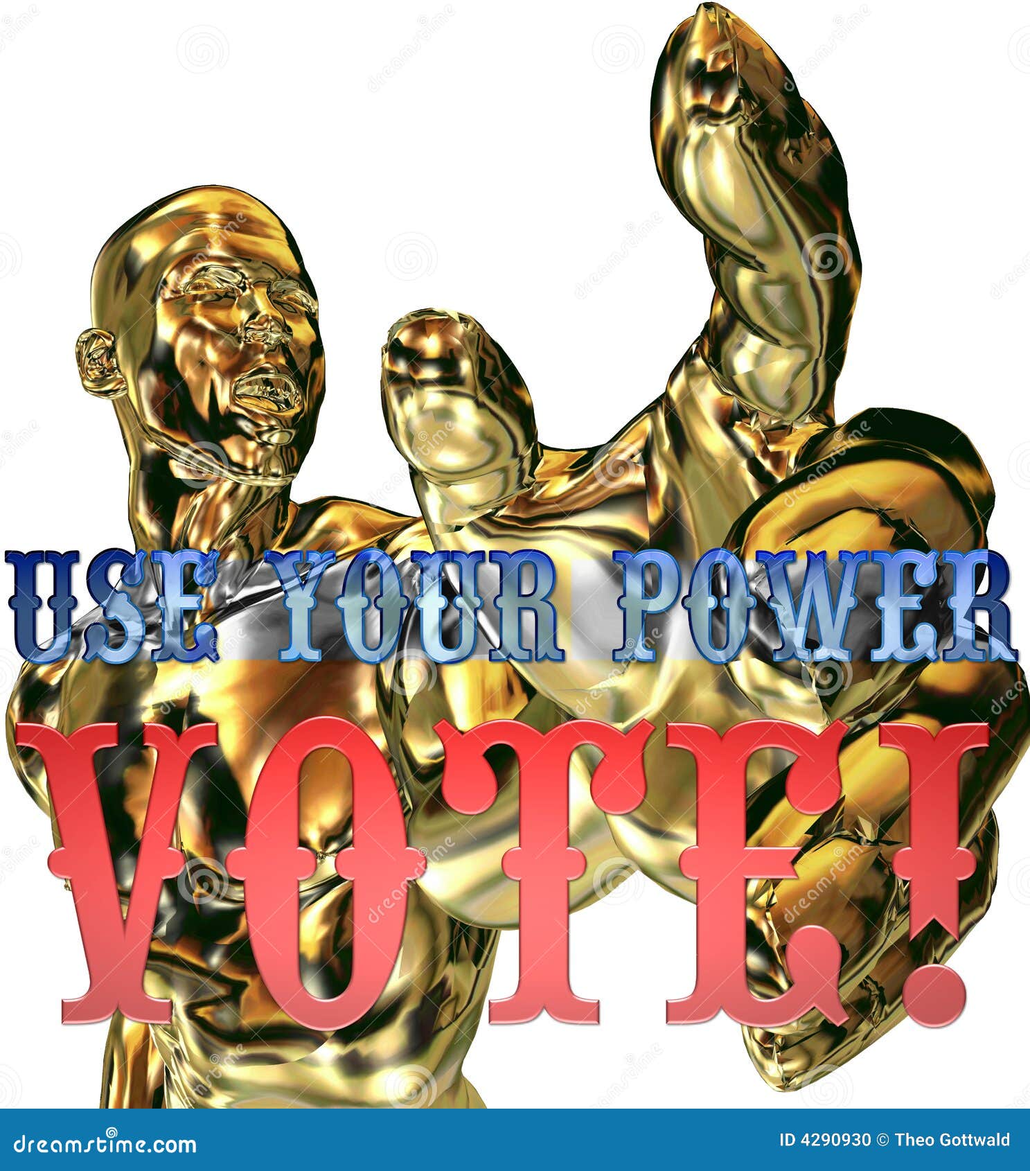 Use your vote stock illustration. Illustration of power - 4290930