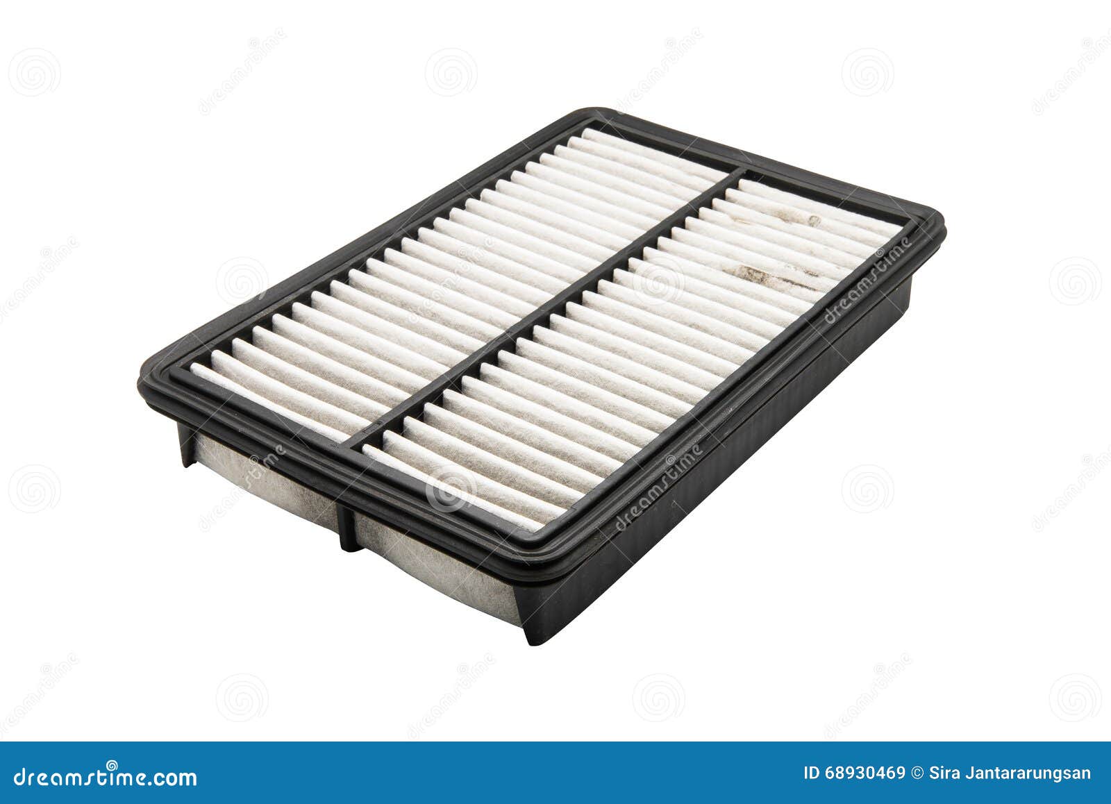 Used Air Filter for Car, Auto Spare Part, Isolated on White Stock Image ...