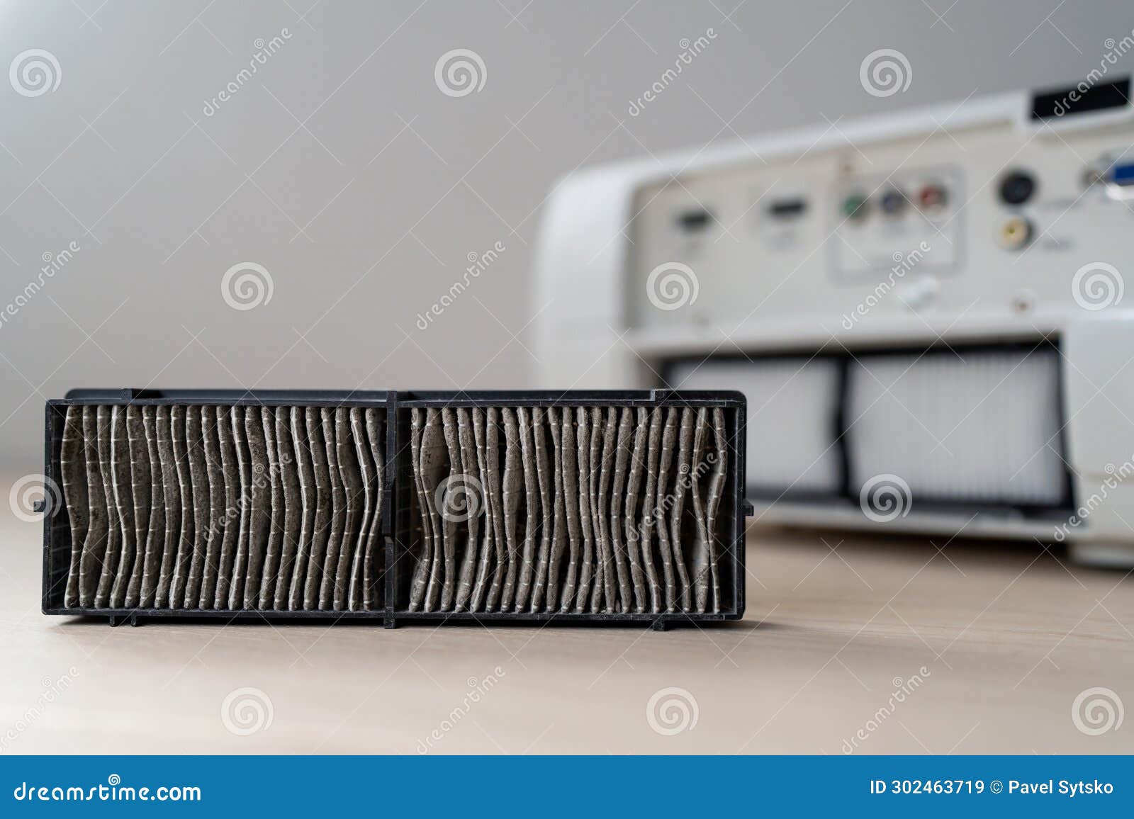 Used Air Filter. Replacing the Dust Filter. Stock Image - Image of dust ...